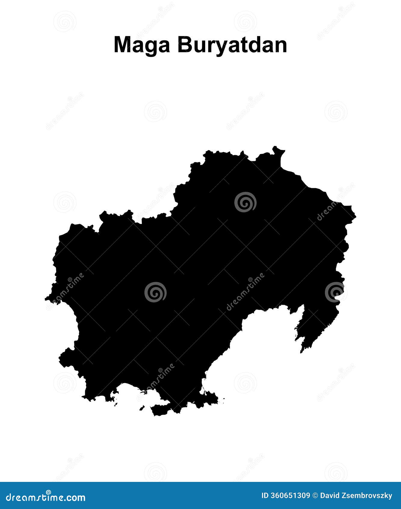 Maga Buryatdan Kirav Russia Province Map Illustration On White ...