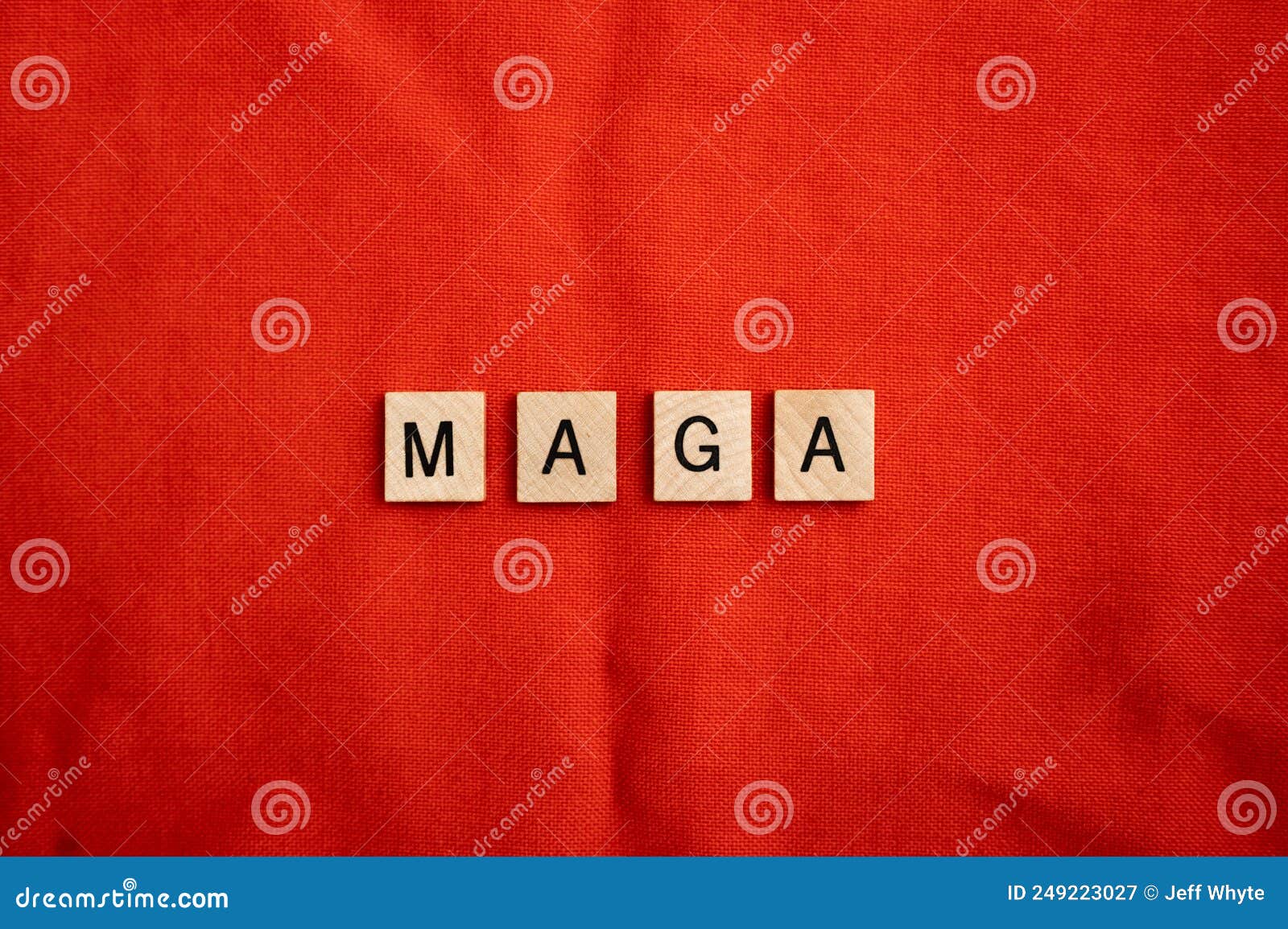MAGA Concept with Wooden Tile Letters Stock Image - Image of wooden ...