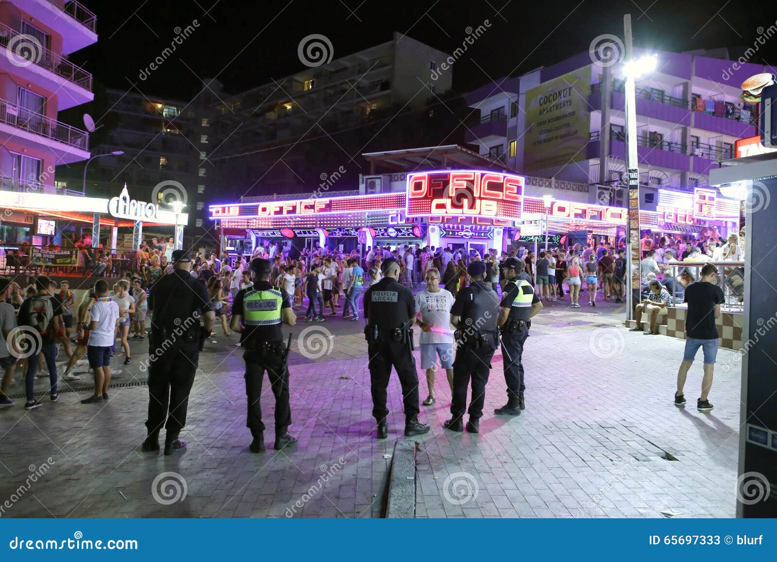 Magaluf 020 foto de archivo editorial. Imagen de partido - 65697333