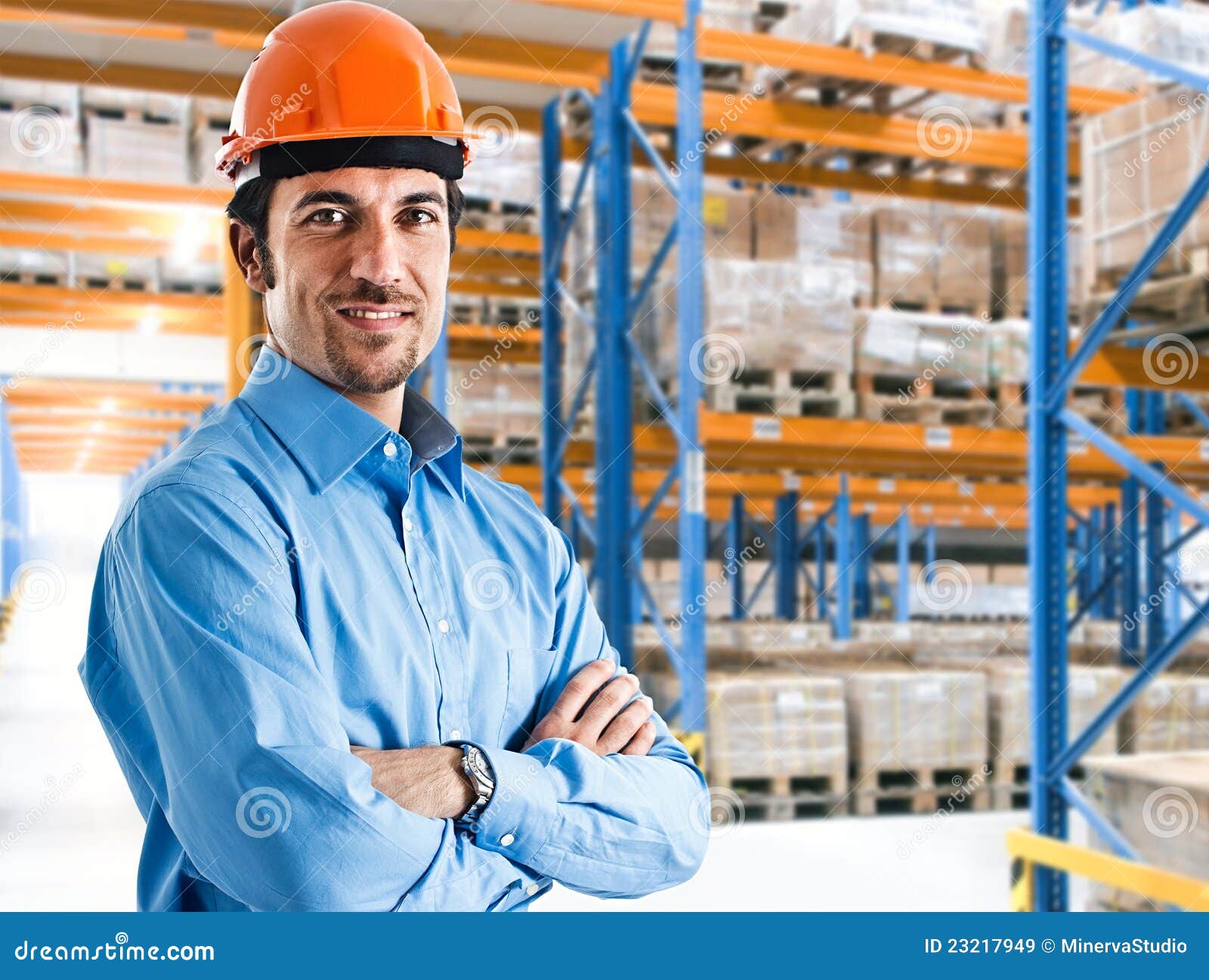 Magasinier image stock. Image du sécurité, travailleur - 23217949