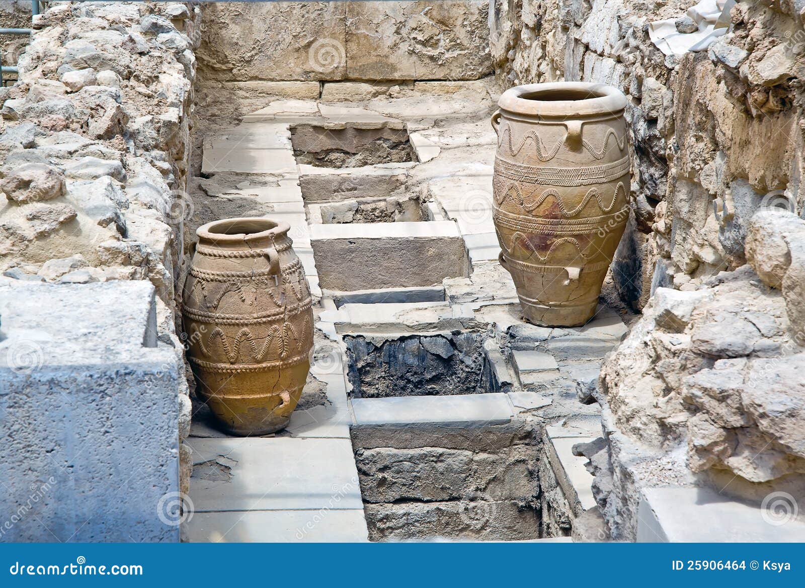 Magazine 4 with Giant Pithoi, Crete, Greece Stock Photo - Image of ...