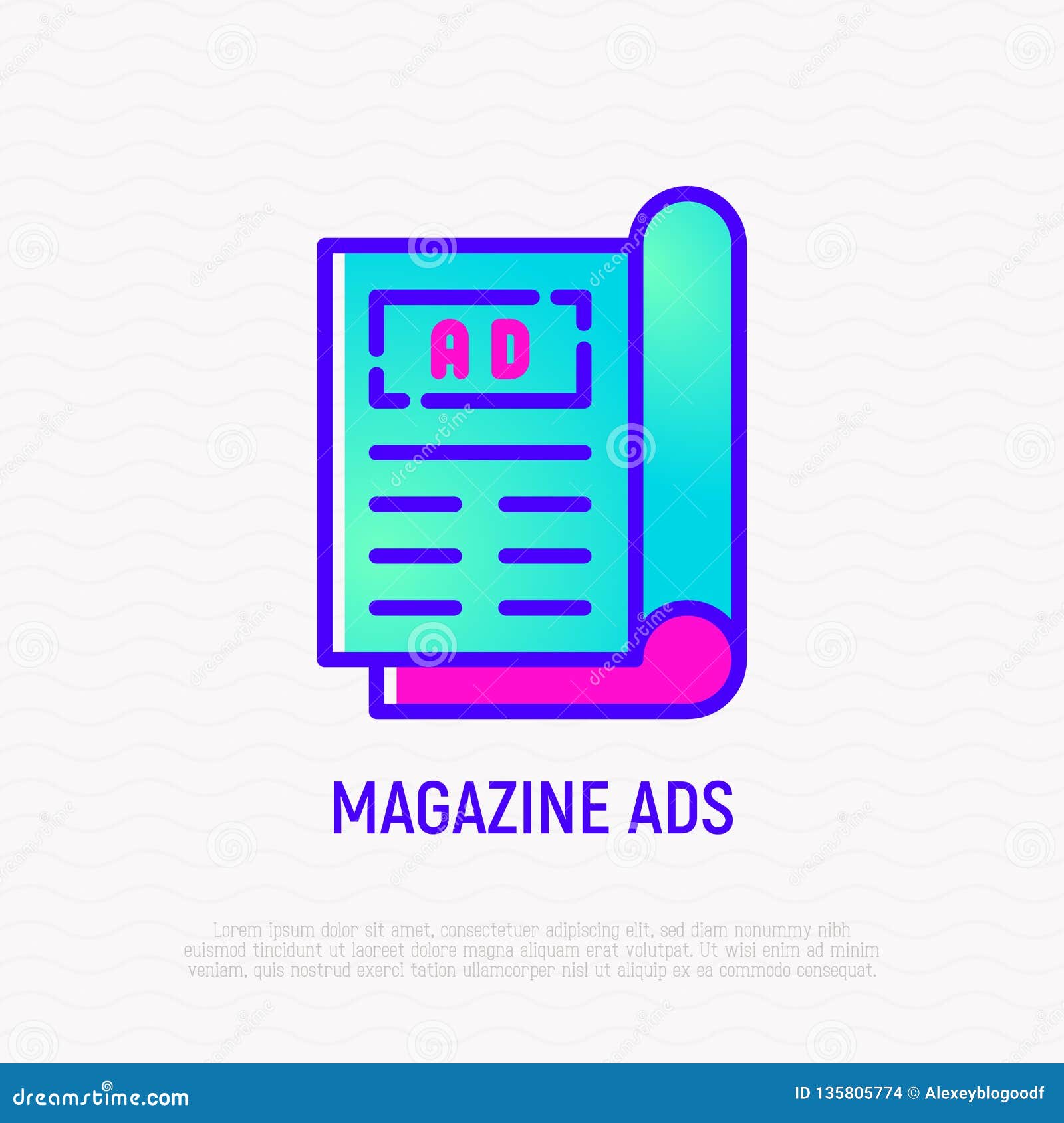 Icon Magazine On White Background. Inside Magazine Cartoon Vector ...