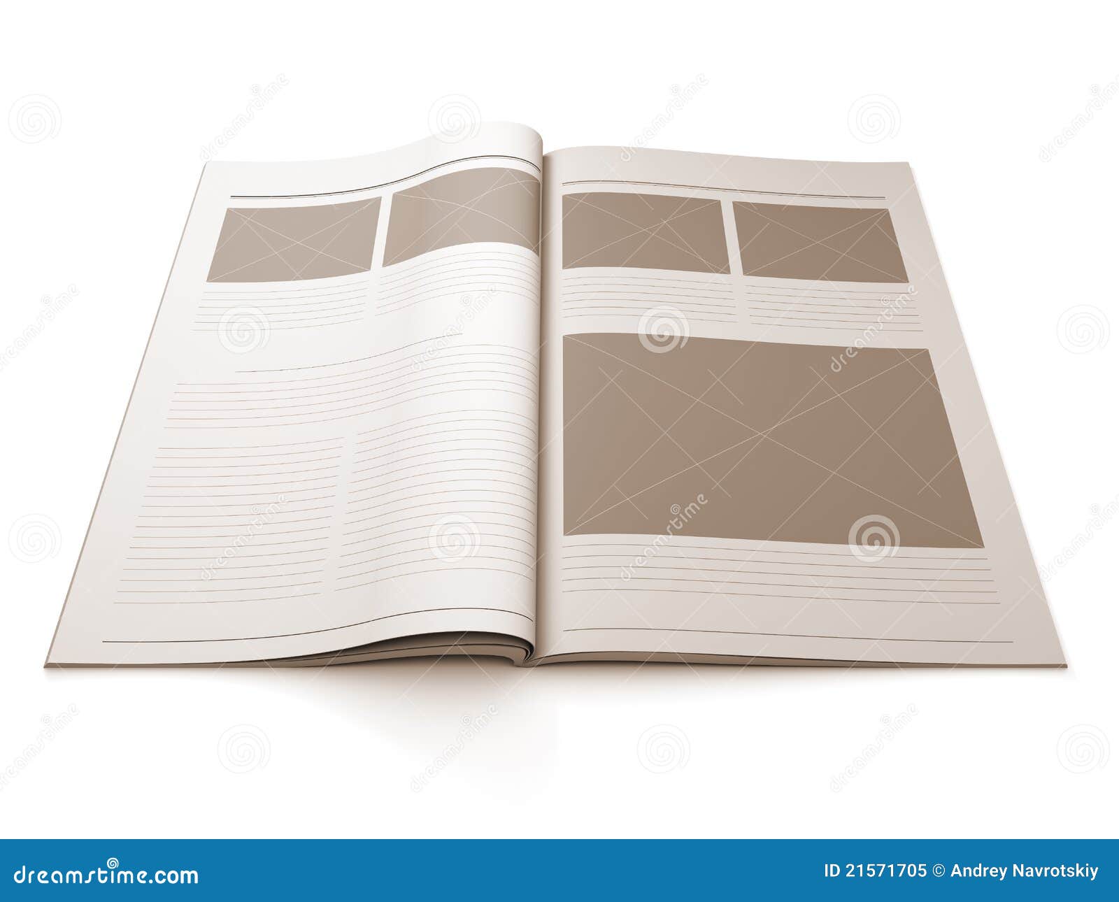 Magazine Blank Page for Design Layout Stock Illustration - Illustration ...