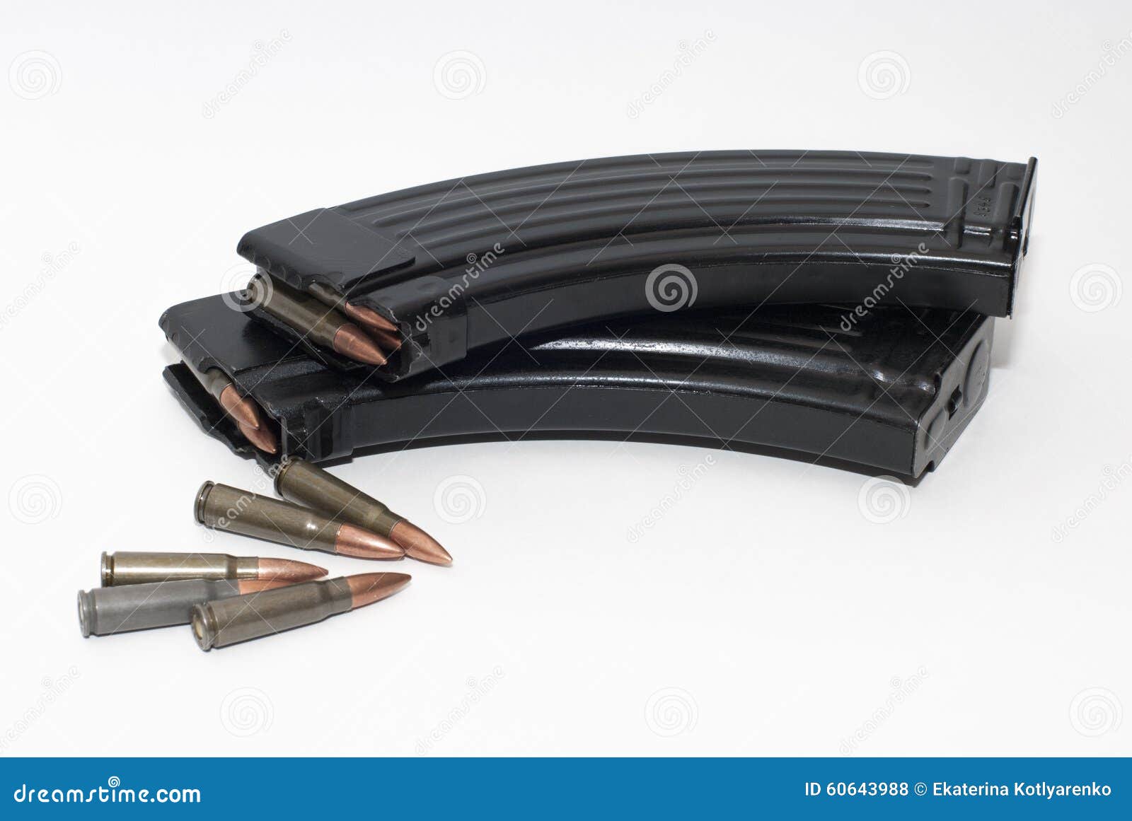 Magazine With 7.62 Bullets For AK-47 And SKS Stock Photography ...
