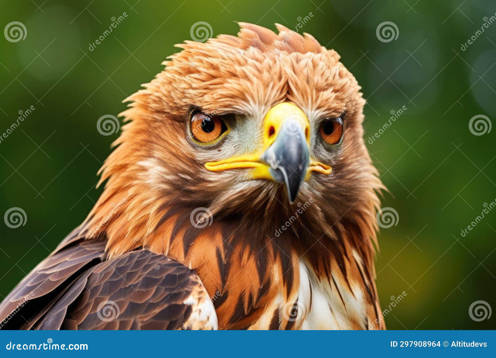 A Magazine Cover Featuring a Beautifully Illustrated Hawk Stock Photo ...