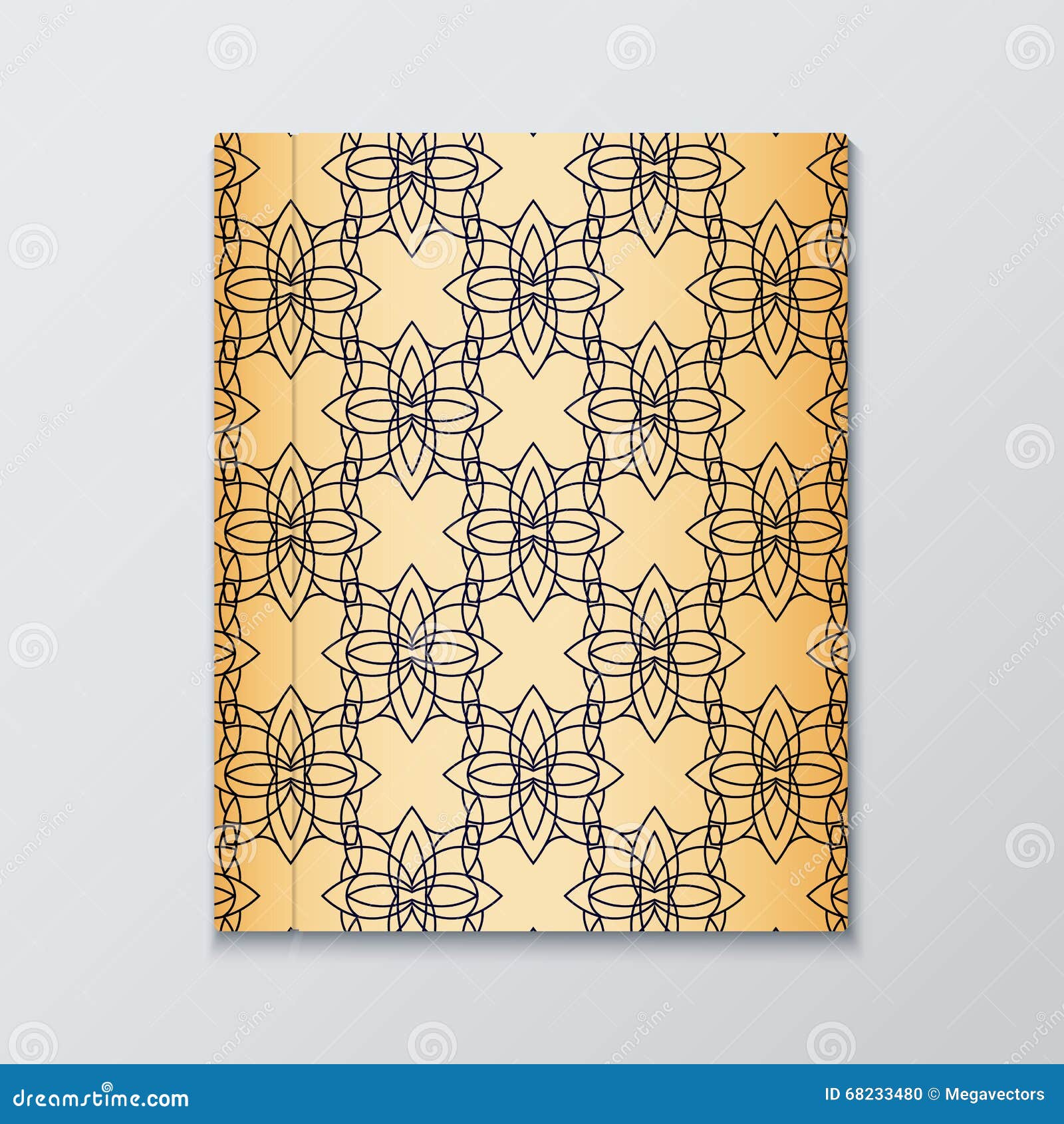 Magazine Cover with Geometric Patterns. Cover Page Template . Stock ...