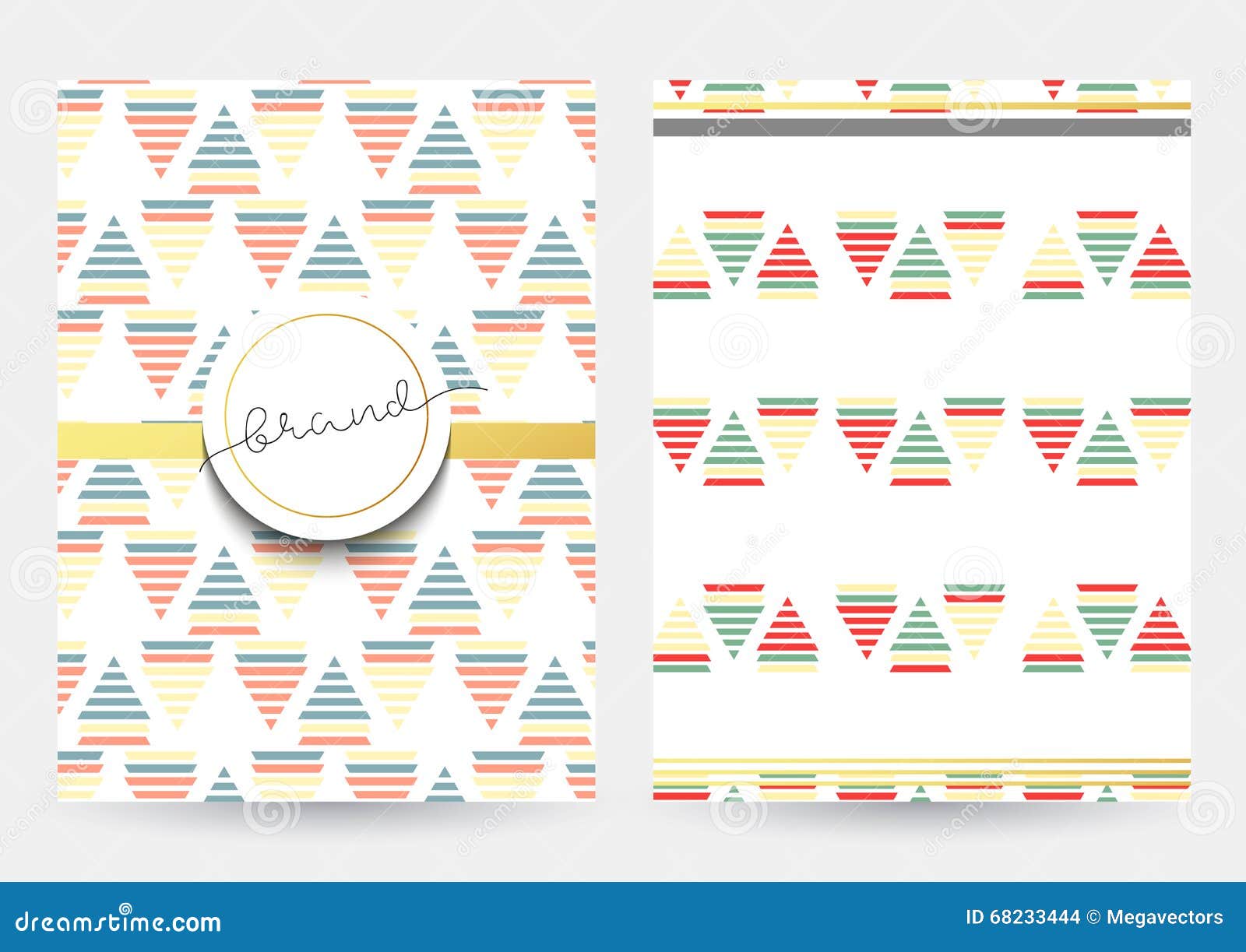 Magazine Cover with Geometric Patterns. Magazines Page Template . Stock ...