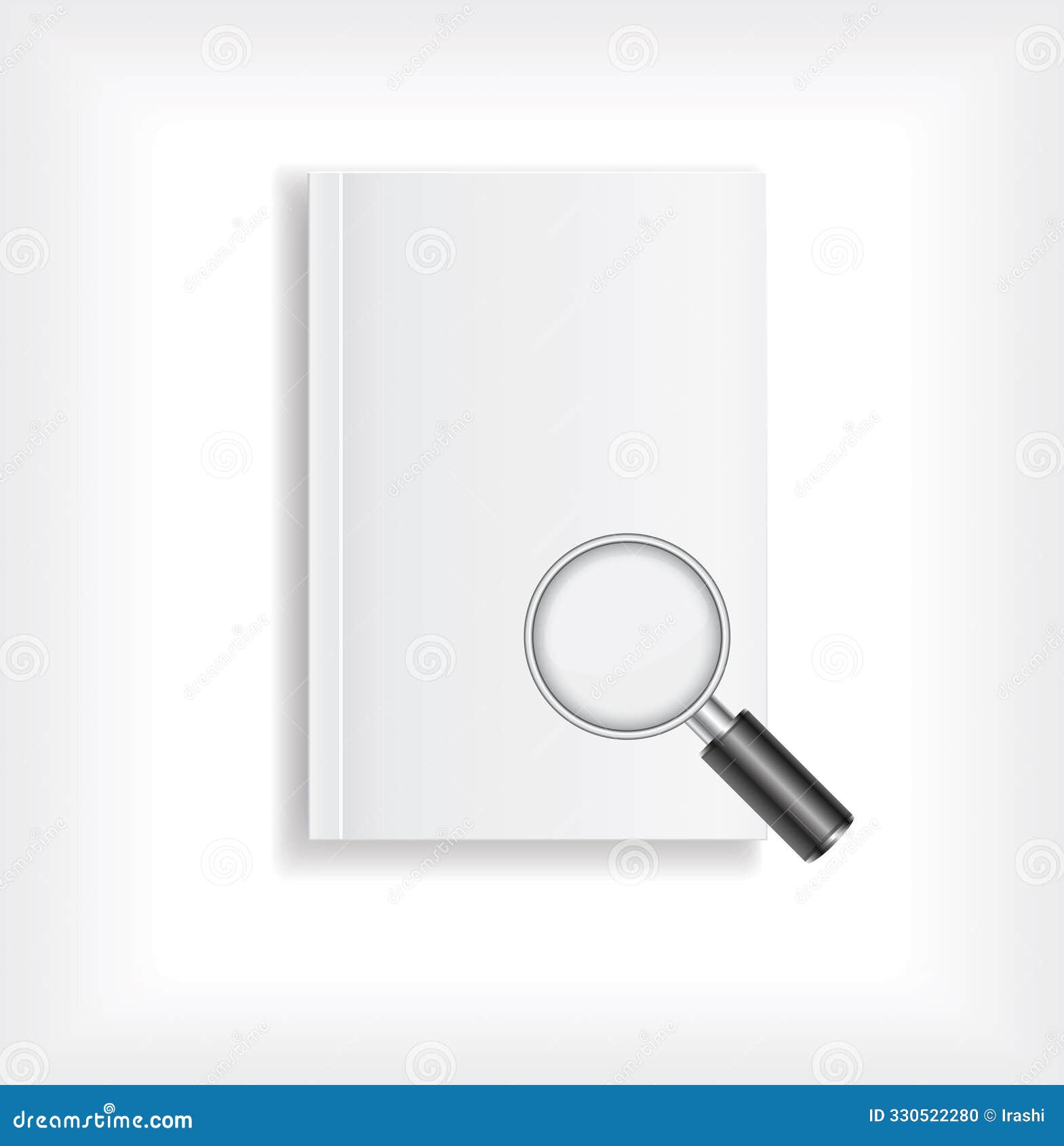 Magazine Cover with Magnifying Glass Stock Vector - Illustration of ...