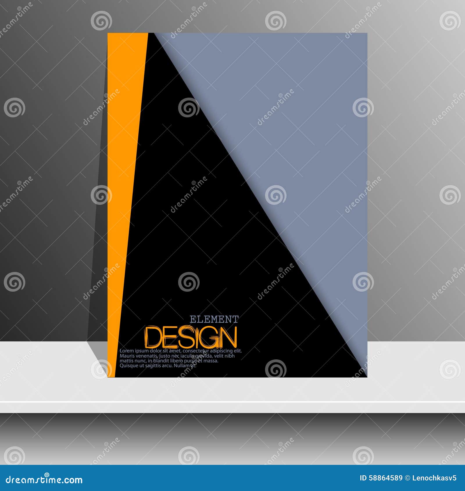 Magazine Cover with Pieces Colored Paper. for Book Stock Vector ...