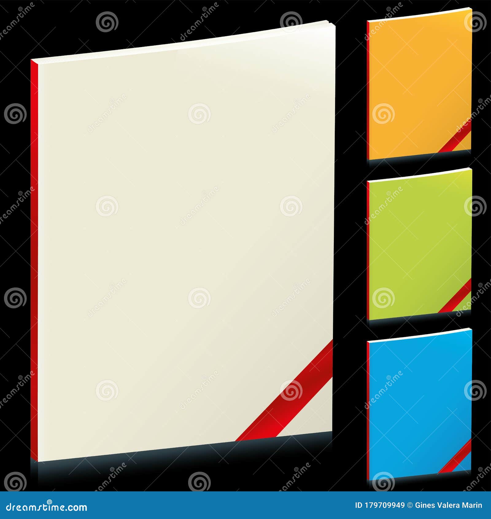 Magazine Cover in Various Color with Copy Space Stock Illustration ...