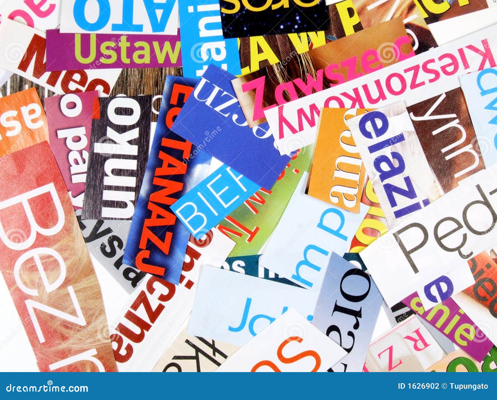 Magazine Cuttings - Incomplete Words Stock Photo - Image of clippings ...