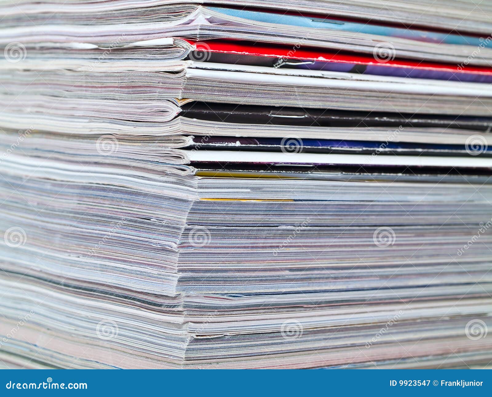 Magazine Edge Stacked Full Frame Stock Image - Image of delivery ...
