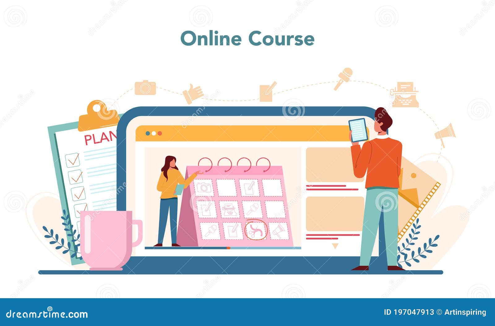 Magazine Editor Online Service or Platform. Journalist and Designer ...