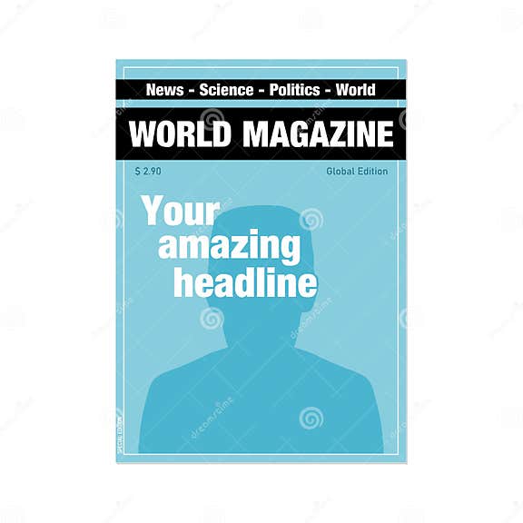 Magazine Front Cover Vector Template Stock Vector - Illustration of ...