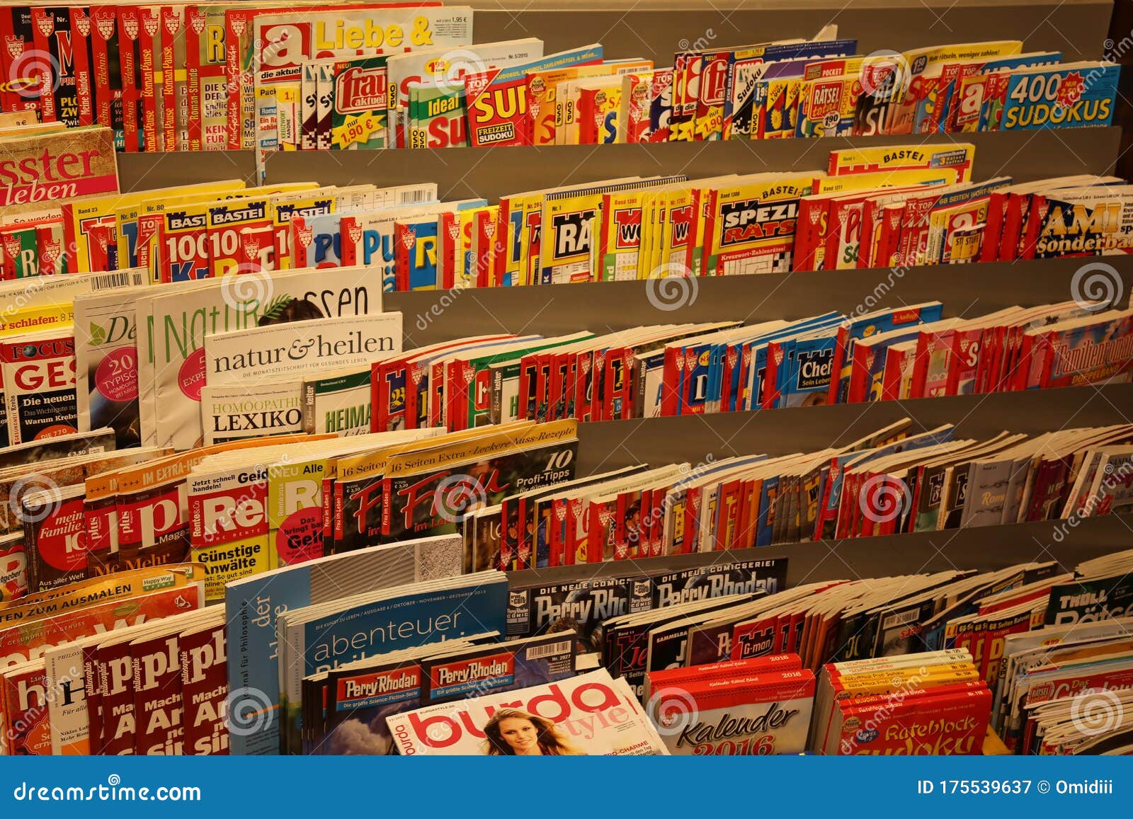 Magazine in German Store Shelf Editorial Photography - Image of berlin ...