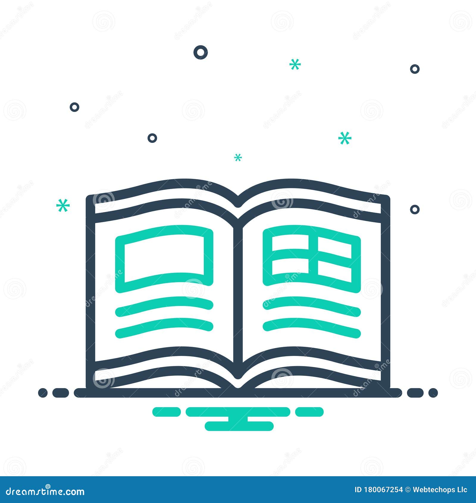 Mix Icon for Magazine, Booklet and Reading Stock Vector - Illustration ...