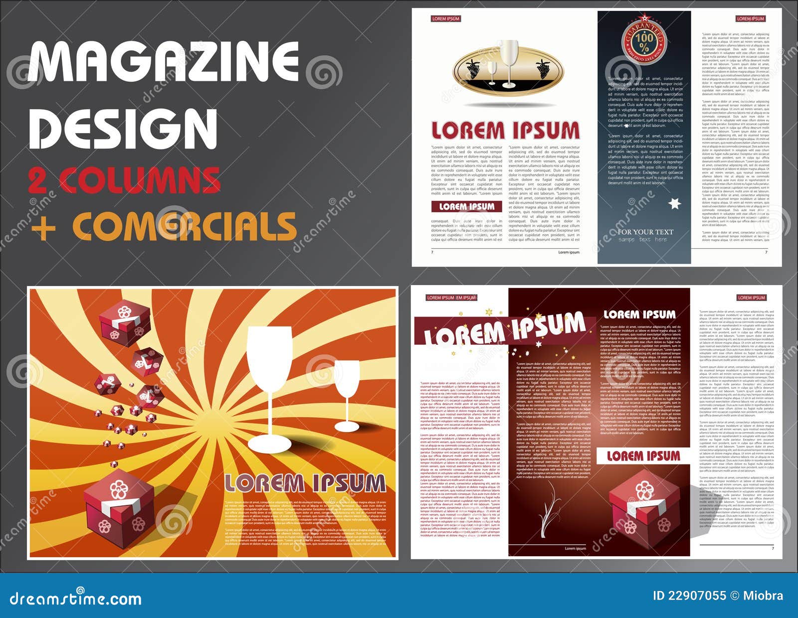Magazine Layout Design Template Stock Vector - Illustration of layout ...