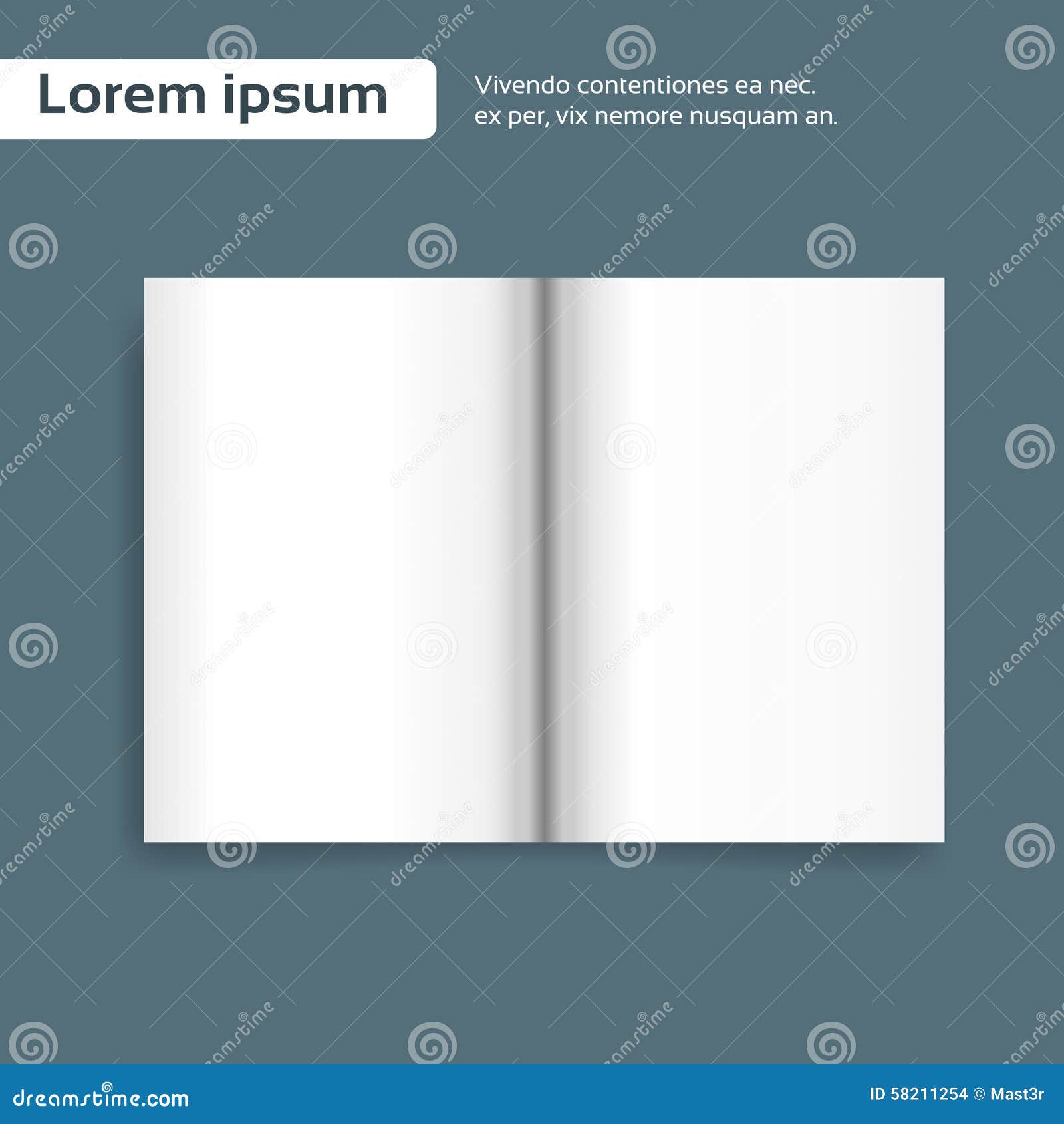 Magazine Open Page Book Blank Empty Sheet Stock Vector - Illustration ...