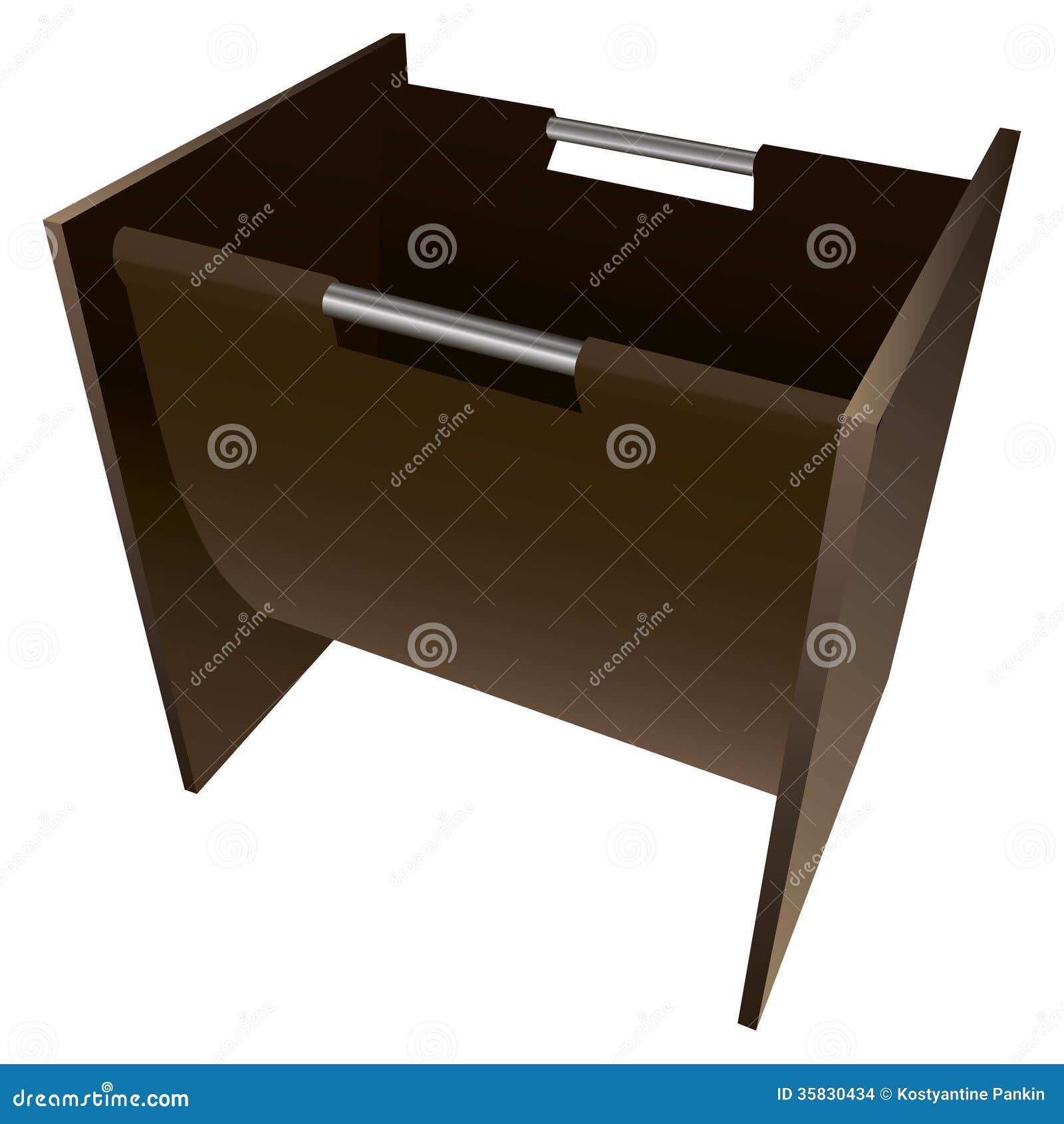 Magazine Rack stock vector. Illustration of brown, laundry - 35830434