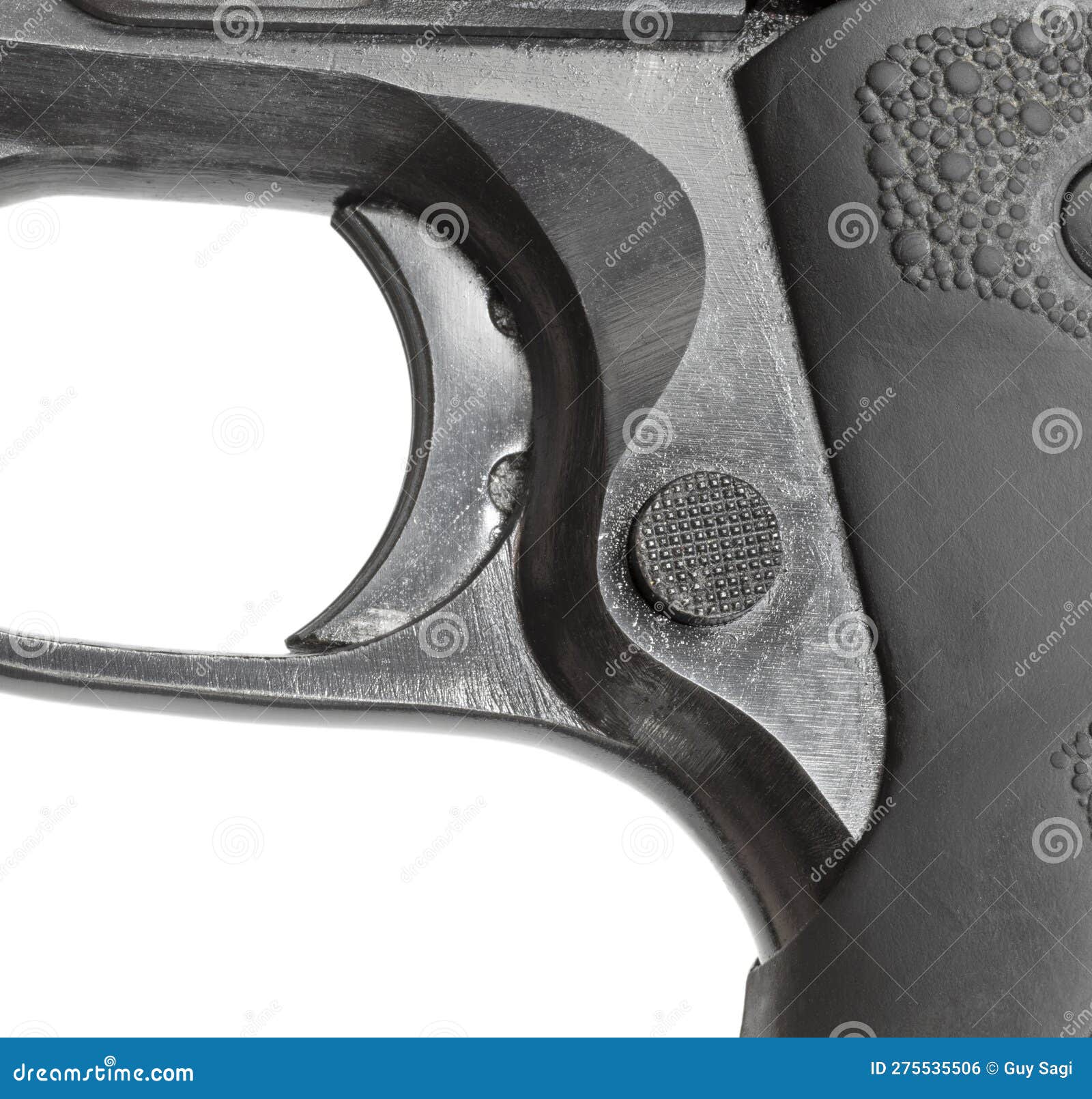 Magazine Release and Trigger on a Semi-auto Handgun Stock Photo - Image ...