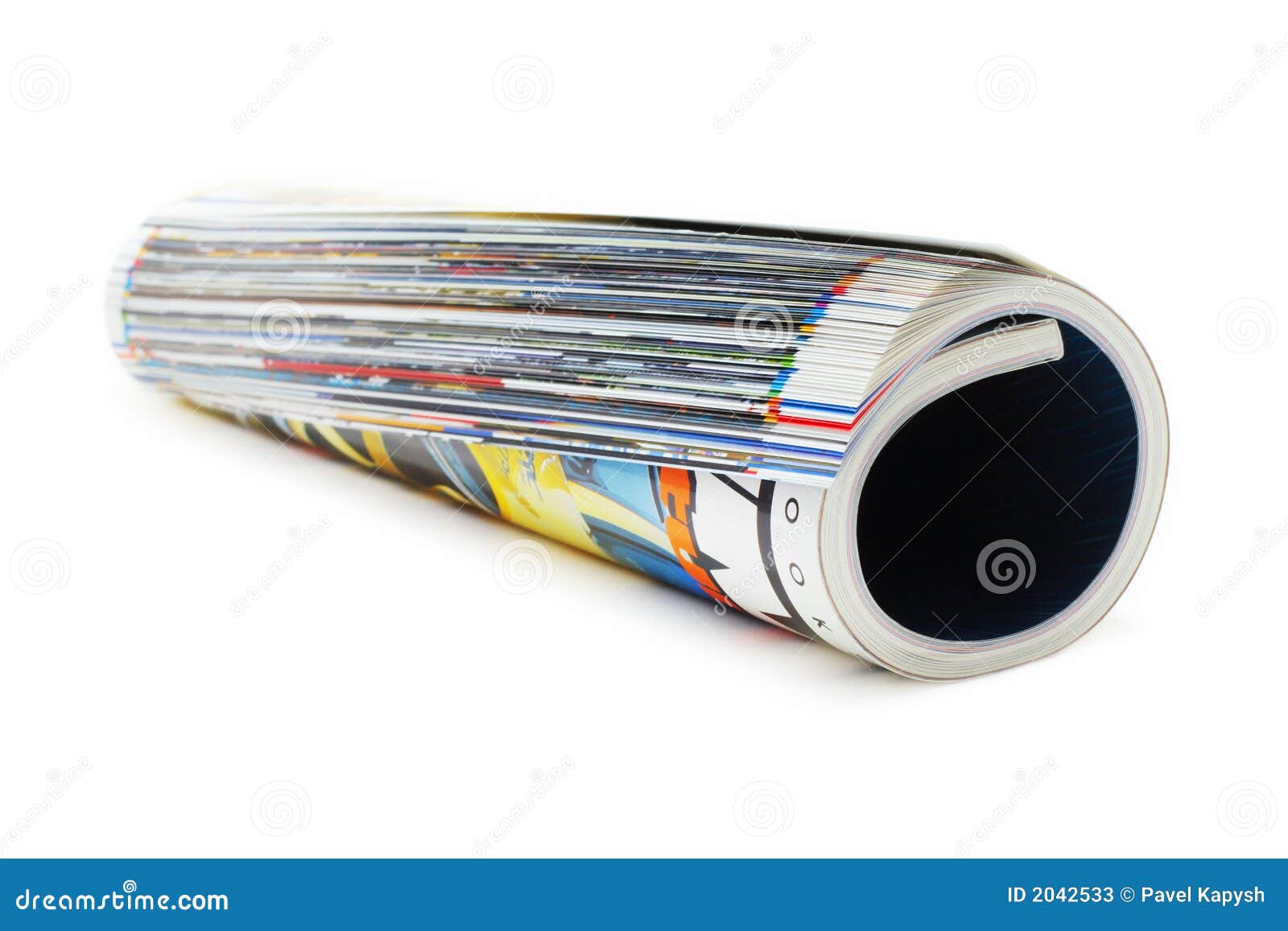 Magazine Roll (isolated on White) Stock Image - Image of isolated ...
