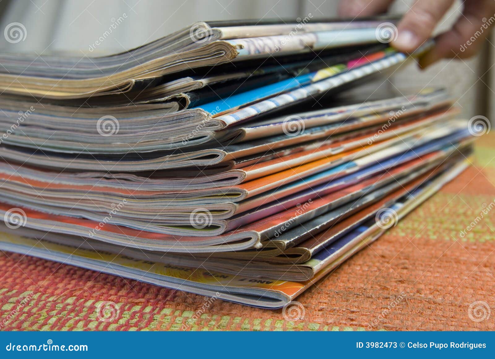 Magazine stack stock image. Image of document, closed - 3982473