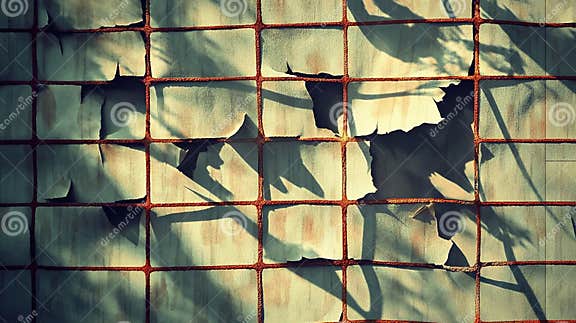 Magazine-style Grid Pattern with Torn Paper Elements and Subtle Shadow ...