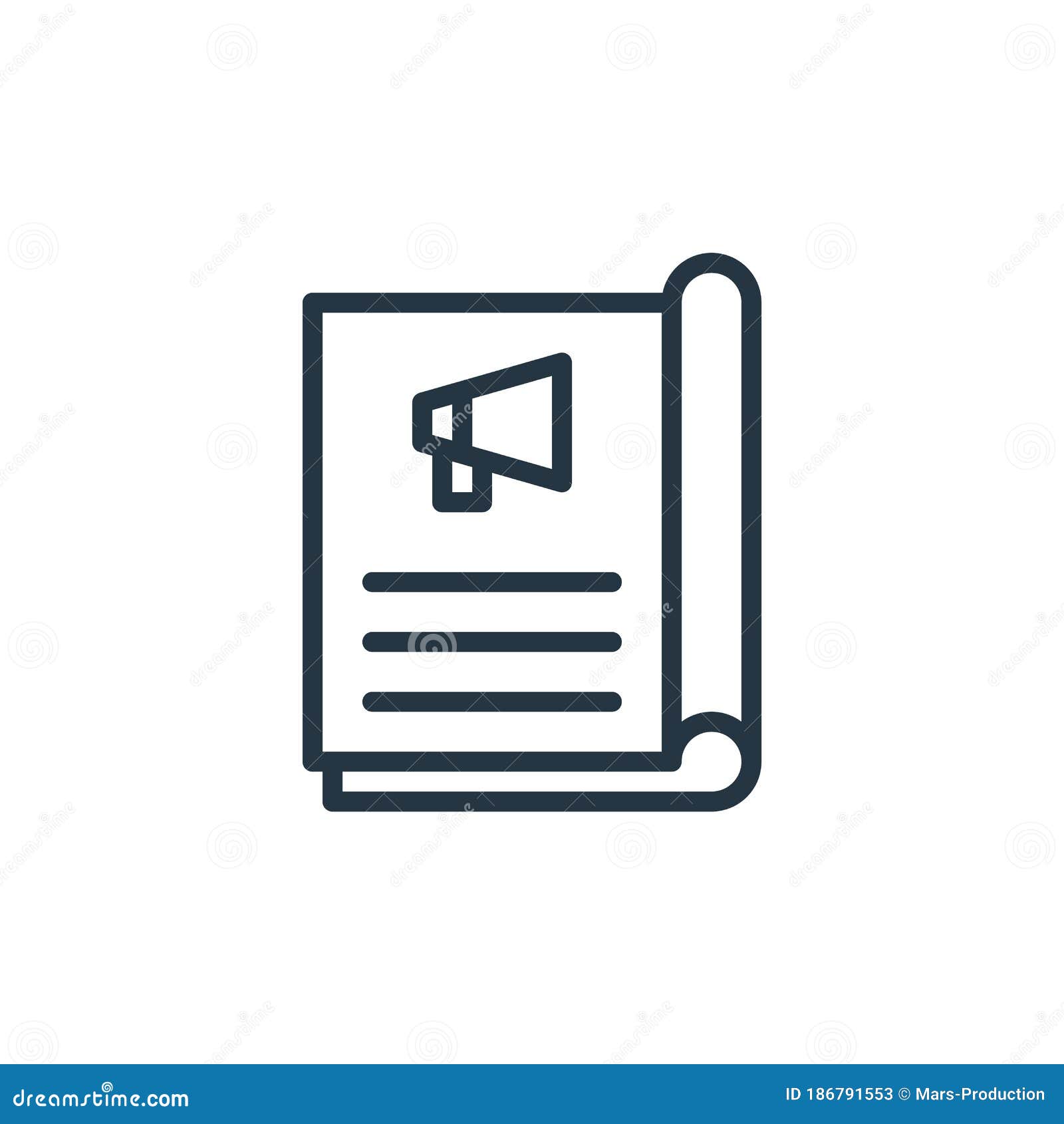 Magazine Vector Icon. Magazine Editable Stroke. Magazine Linear Symbol ...