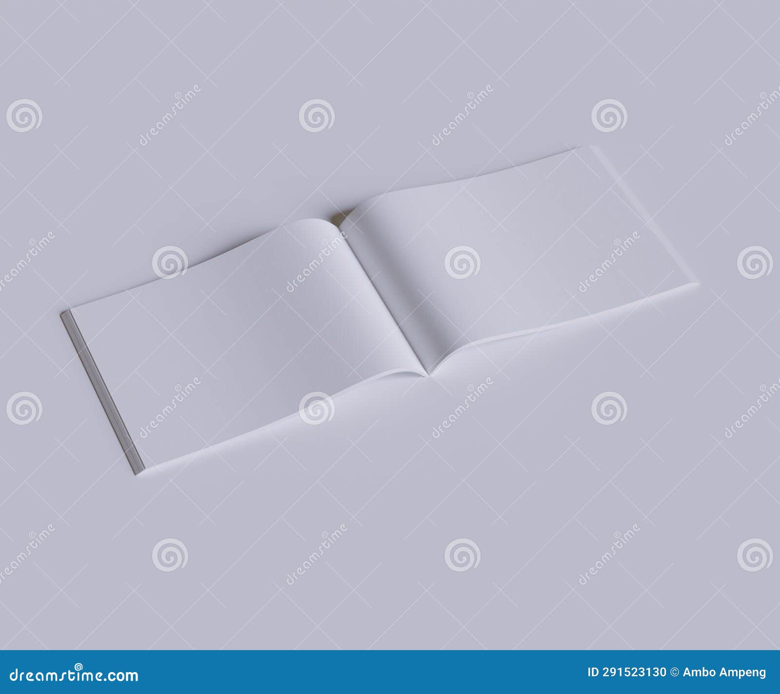 A4 Magazine White Color Rendering 3D Stock Illustration - Illustration ...