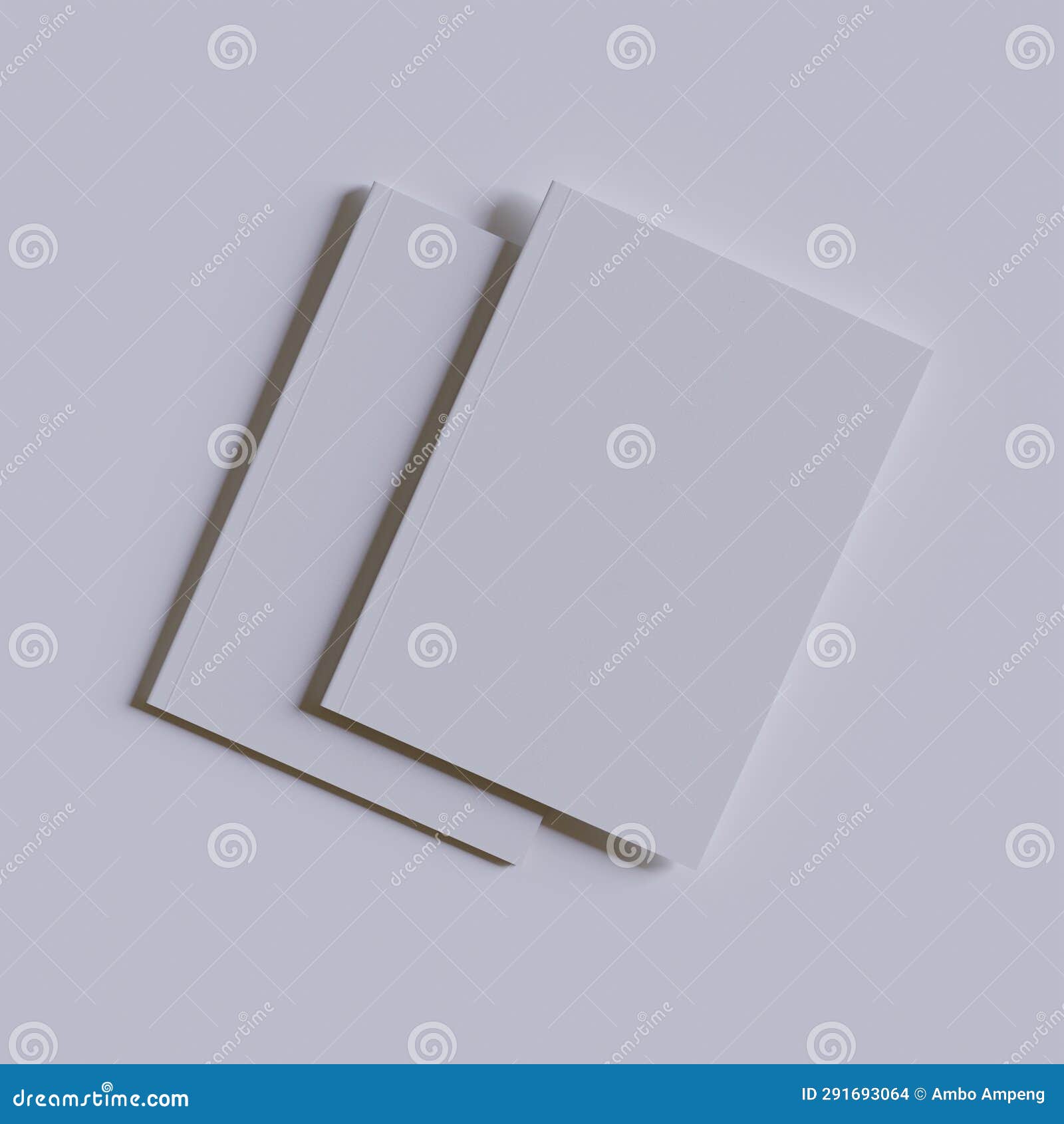 A4 Magazine White Color Rendering 3D Stock Photo - Image of page, white ...