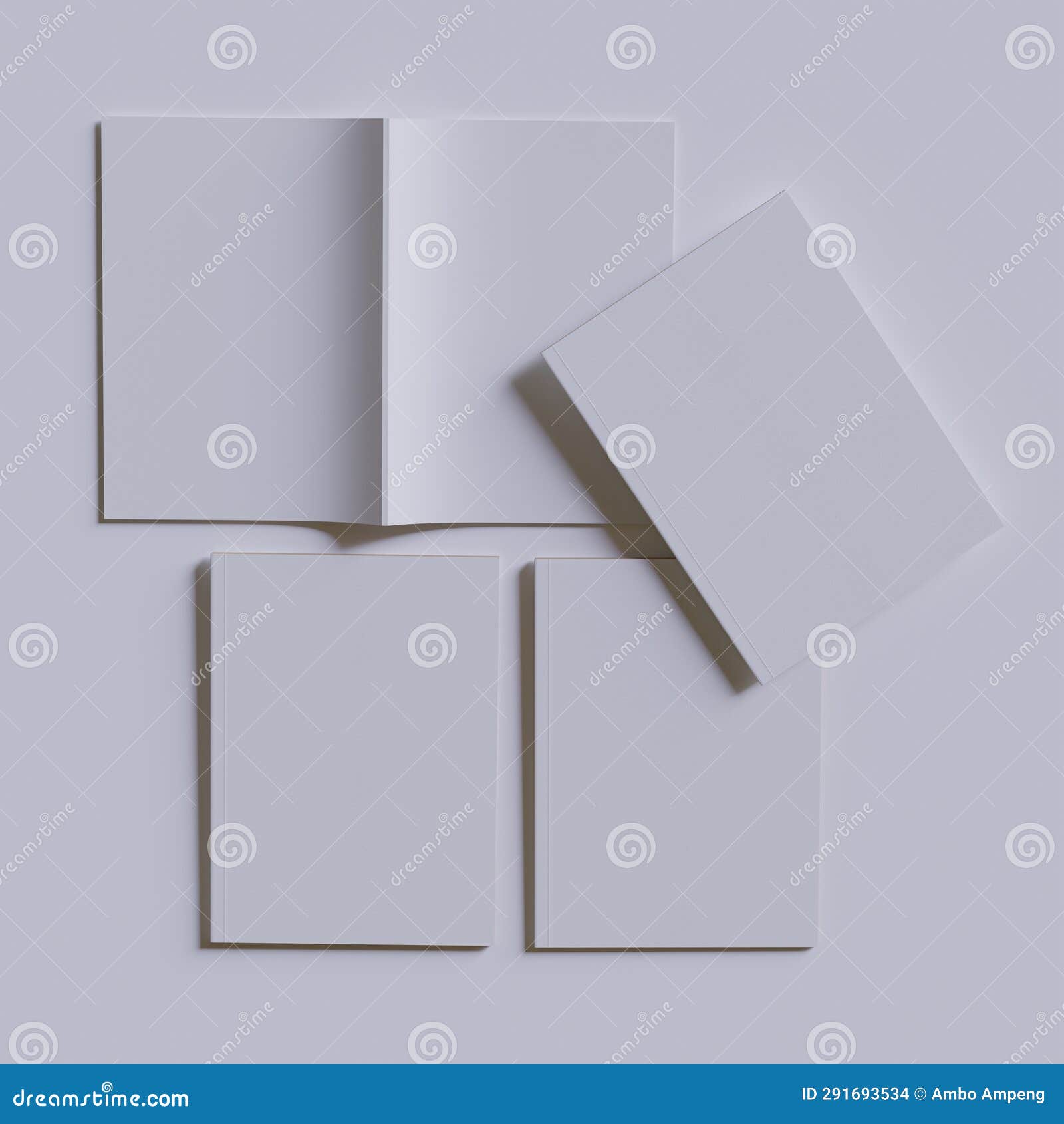 A4 Magazine White Color Rendering 3D Stock Photo - Image of page ...