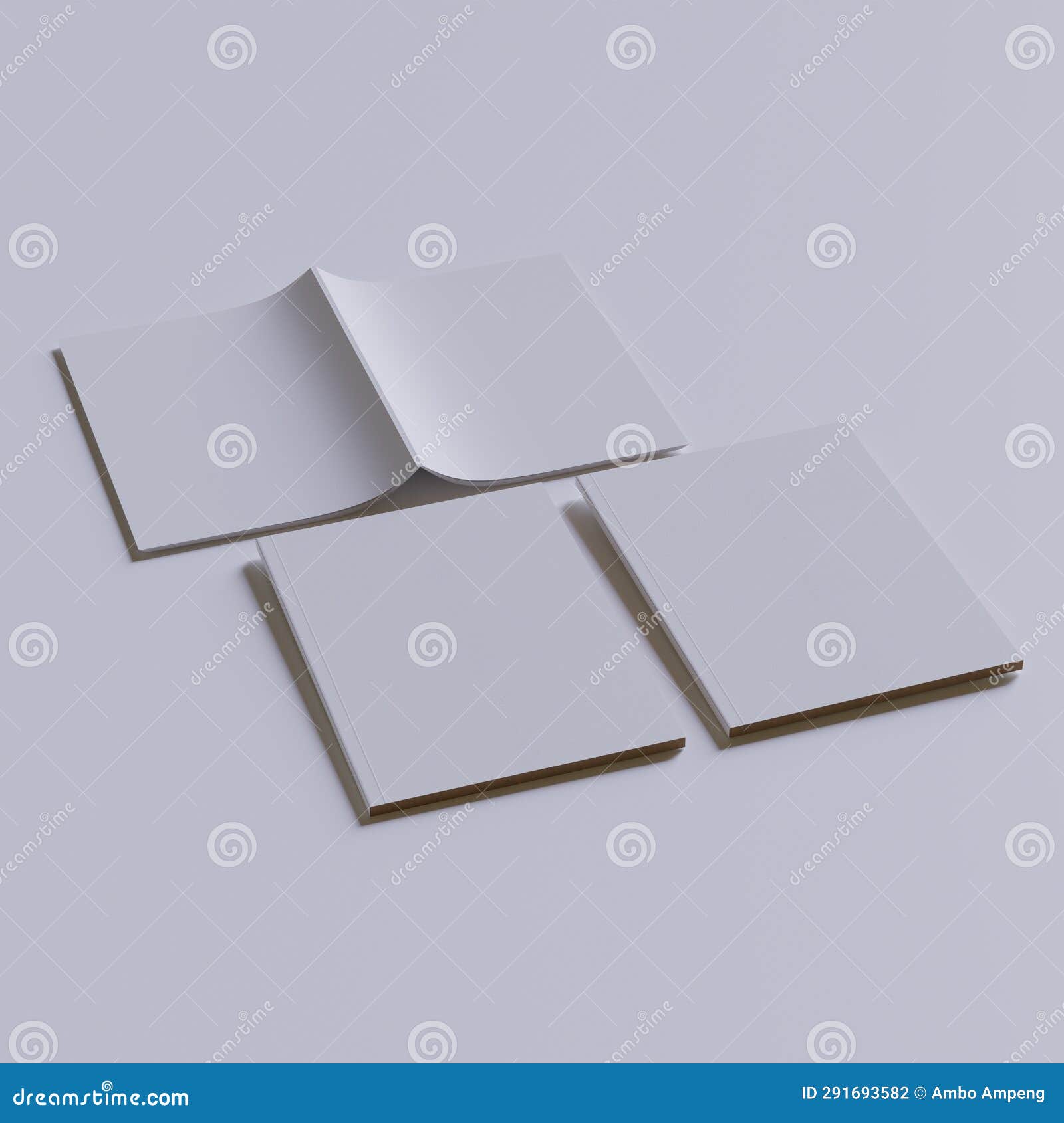 A4 Magazine White Color Rendering 3D Stock Photo - Image of object ...