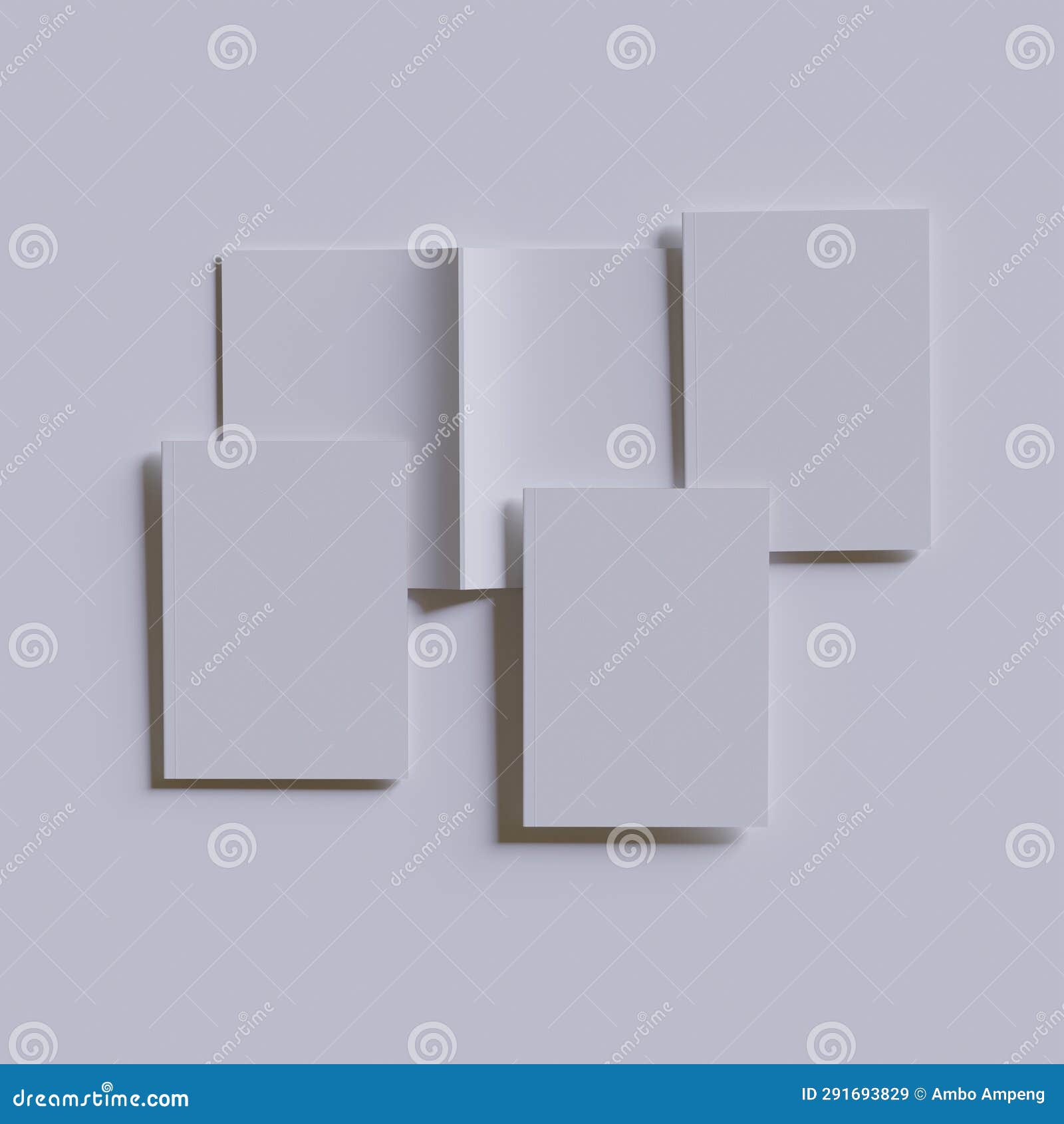 A4 Magazine White Color Rendering 3D Stock Image - Image of marketing ...