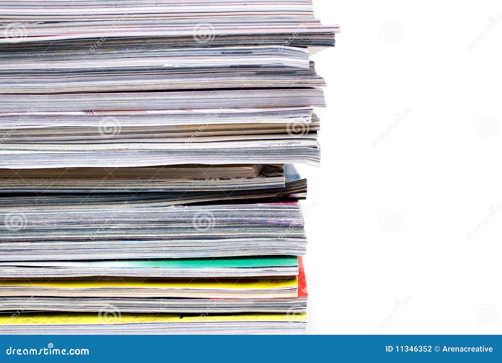 Magazines Stack stock photo. Image of bunch, document - 11346352