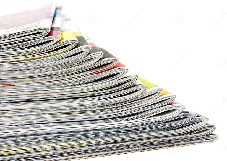 Magazines stacked stock image. Image of magazine, folded - 10740129