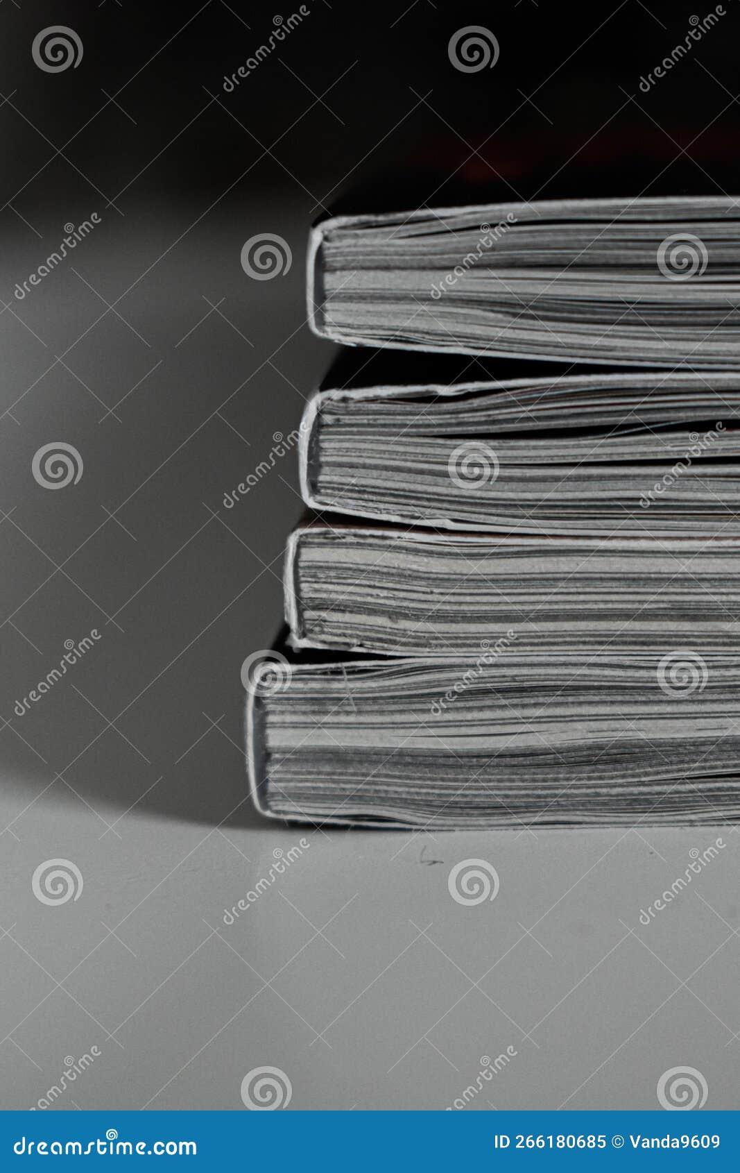 Magazines on the table stock image. Image of information - 266180685
