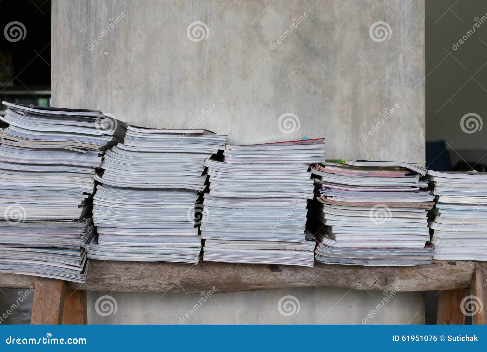 Magazines on Table Book Shelf Stock Photo - Image of decor, heap: 61951076