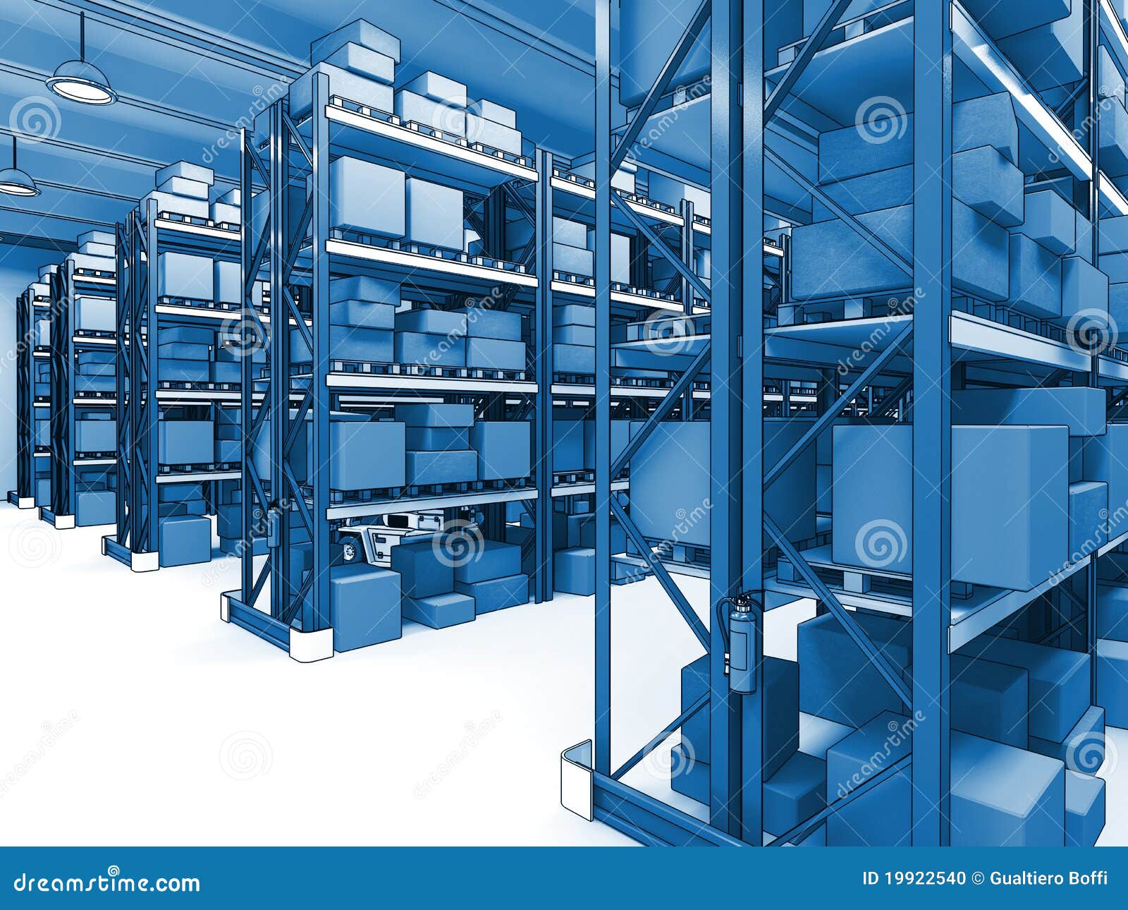 Magazzino 3d fotografia stock. Immagine di sfondo, trasporto - 19922540