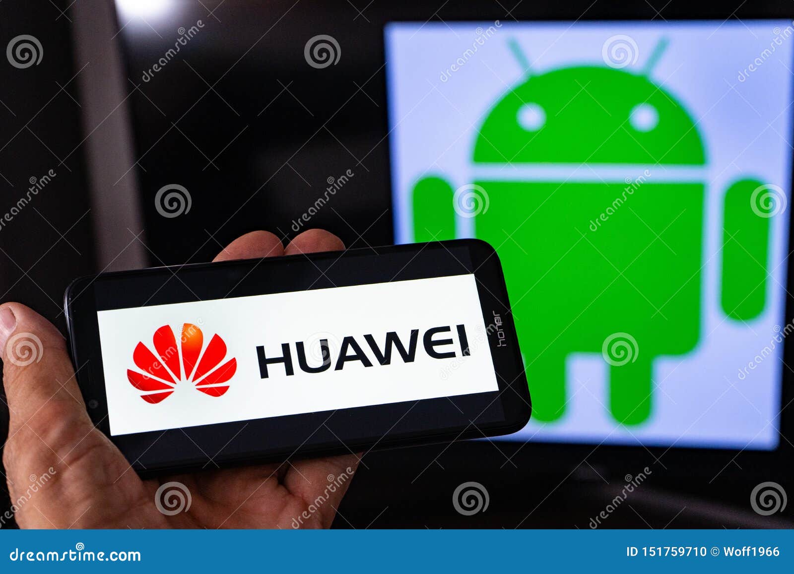 Magdeburg GERMANY - JUNE 2019: a Man Holding an Android Smartphone ...