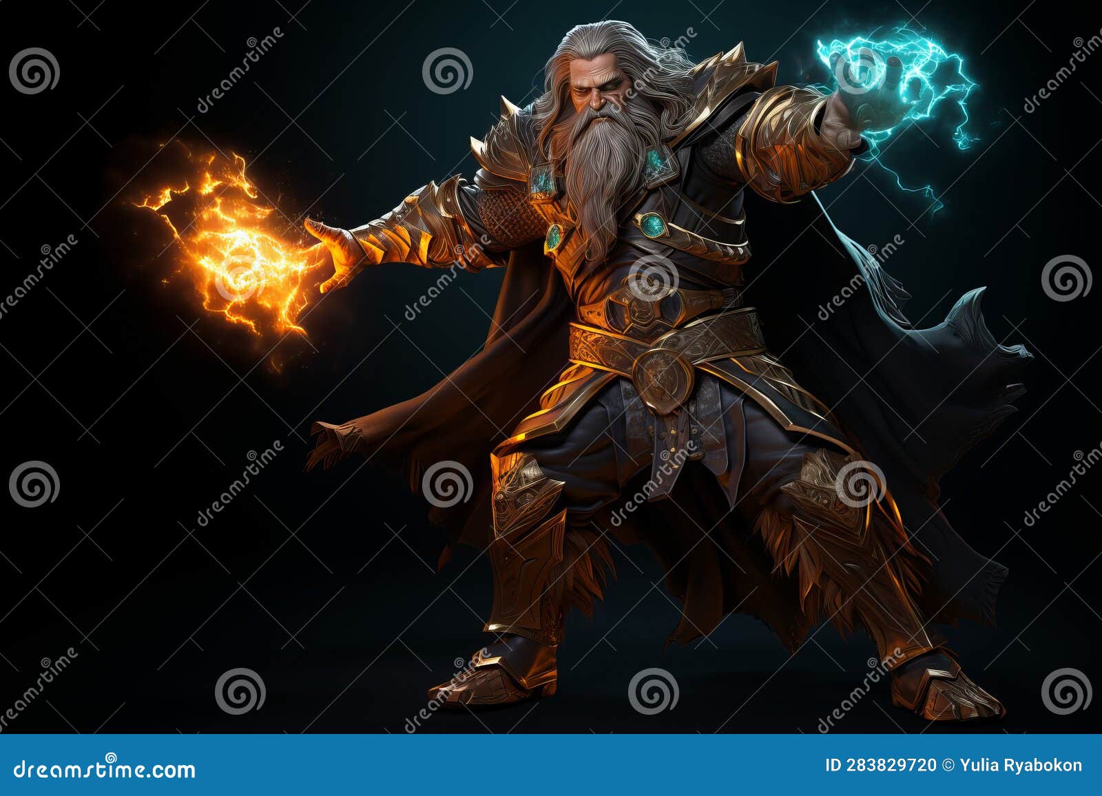 Mage druid. Generate Ai stock illustration. Illustration of makeup ...