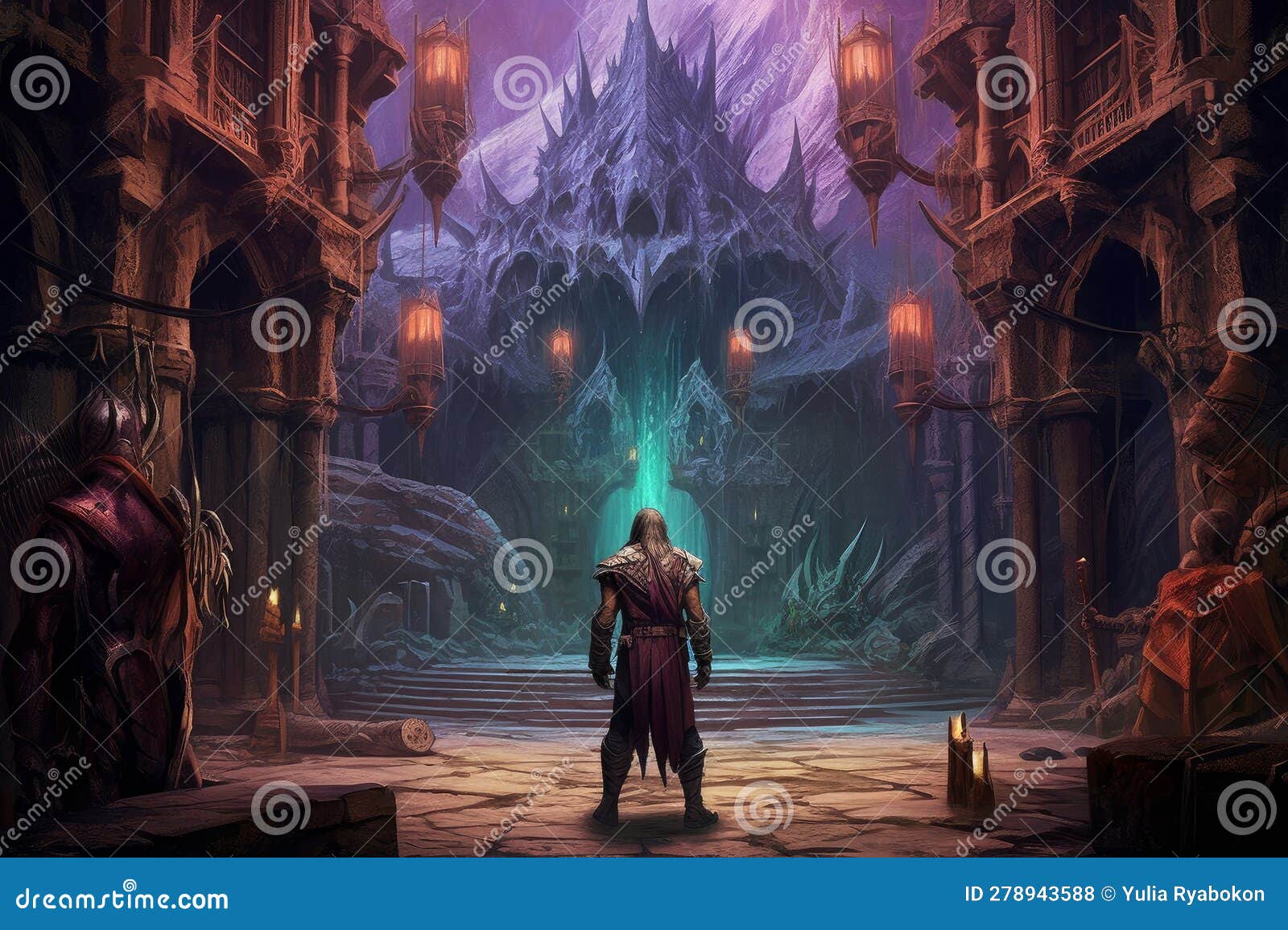 Mage Man Fantasy Dungeon. Generate Ai Stock Illustration - Illustration ...