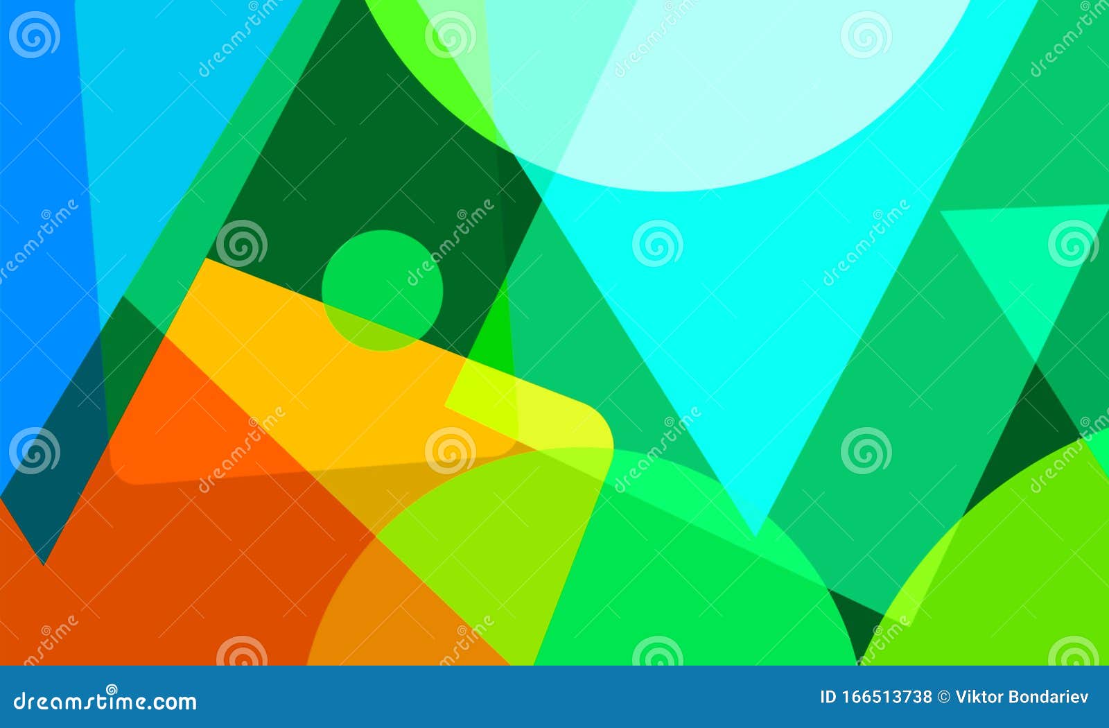 Mage of Multi-colored Geometric Shapes Stock Illustration ...