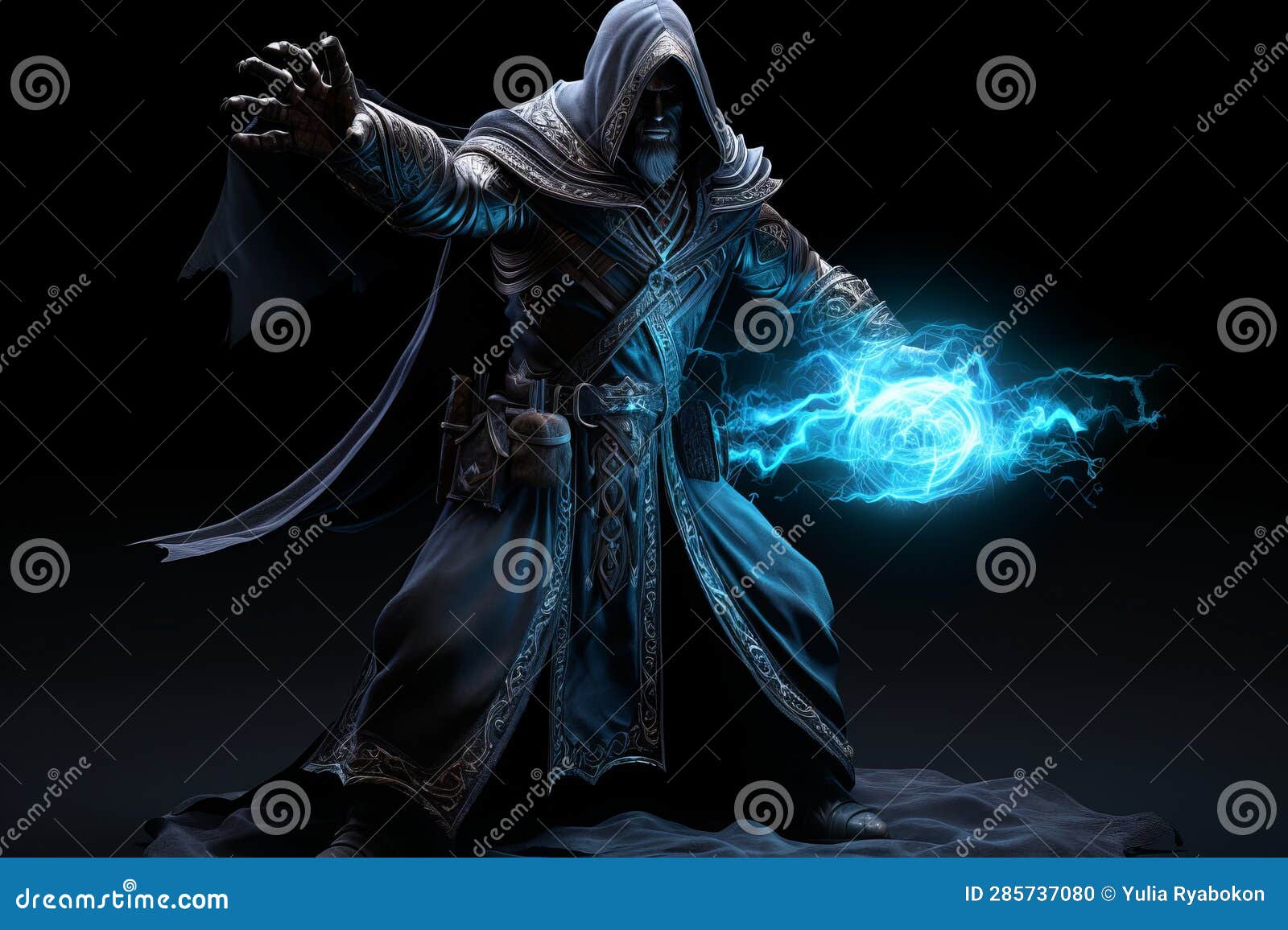 Mage Necromancer. Generate Ai Stock Illustration - Illustration of ...