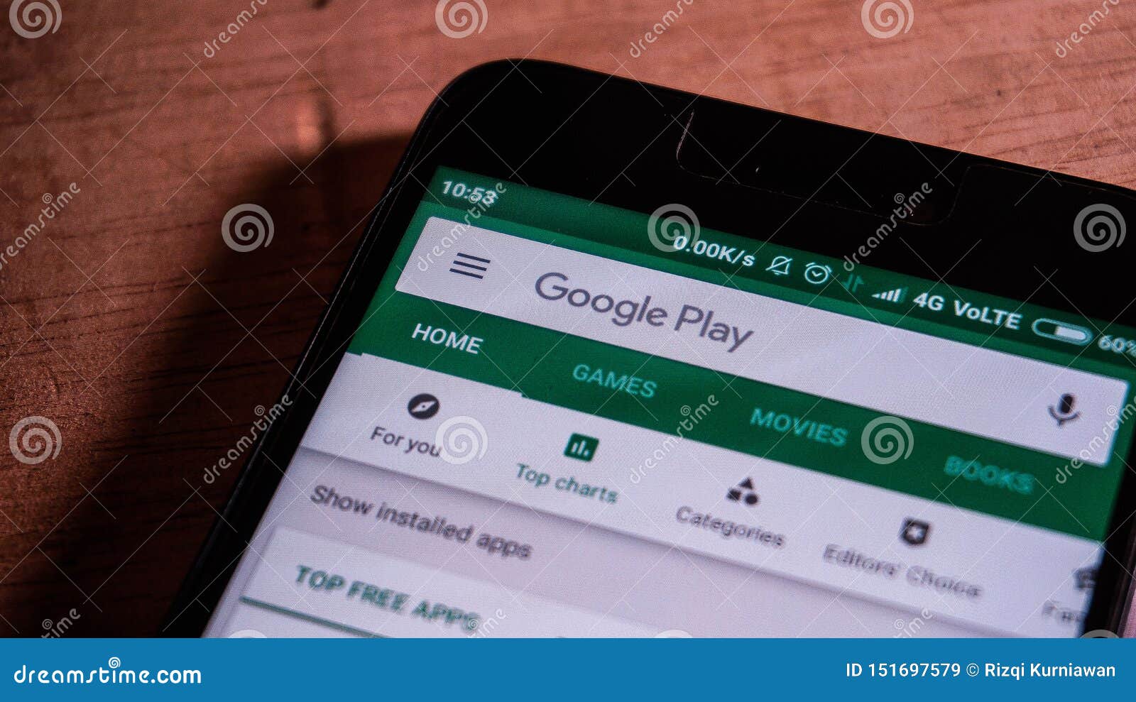 Magelang, Central Java, Indonesia, April 16, 2019. Android Phone that ...