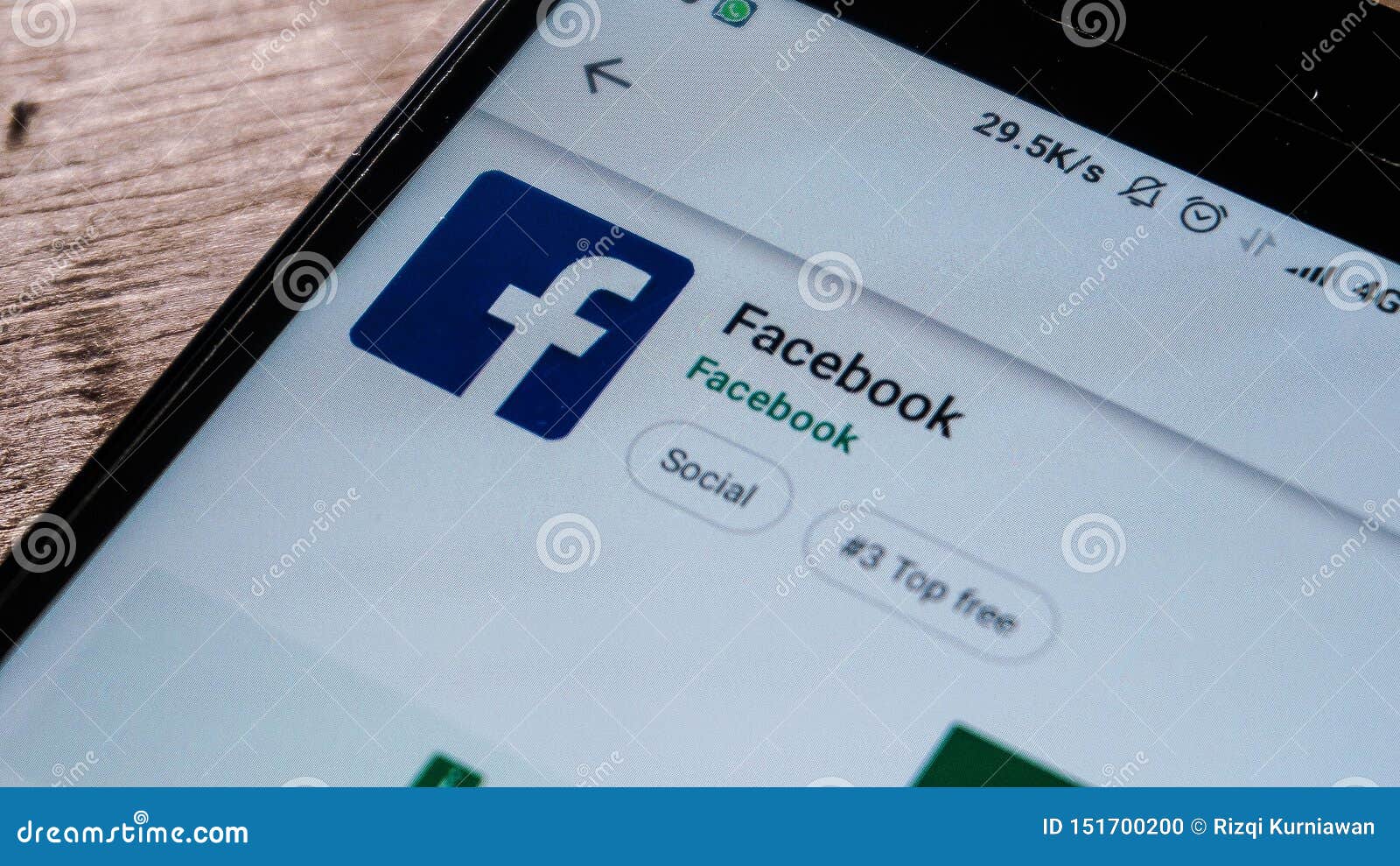 Magelang, Central Java, Indonesia, April 16, 2019. Facebook App in Play ...