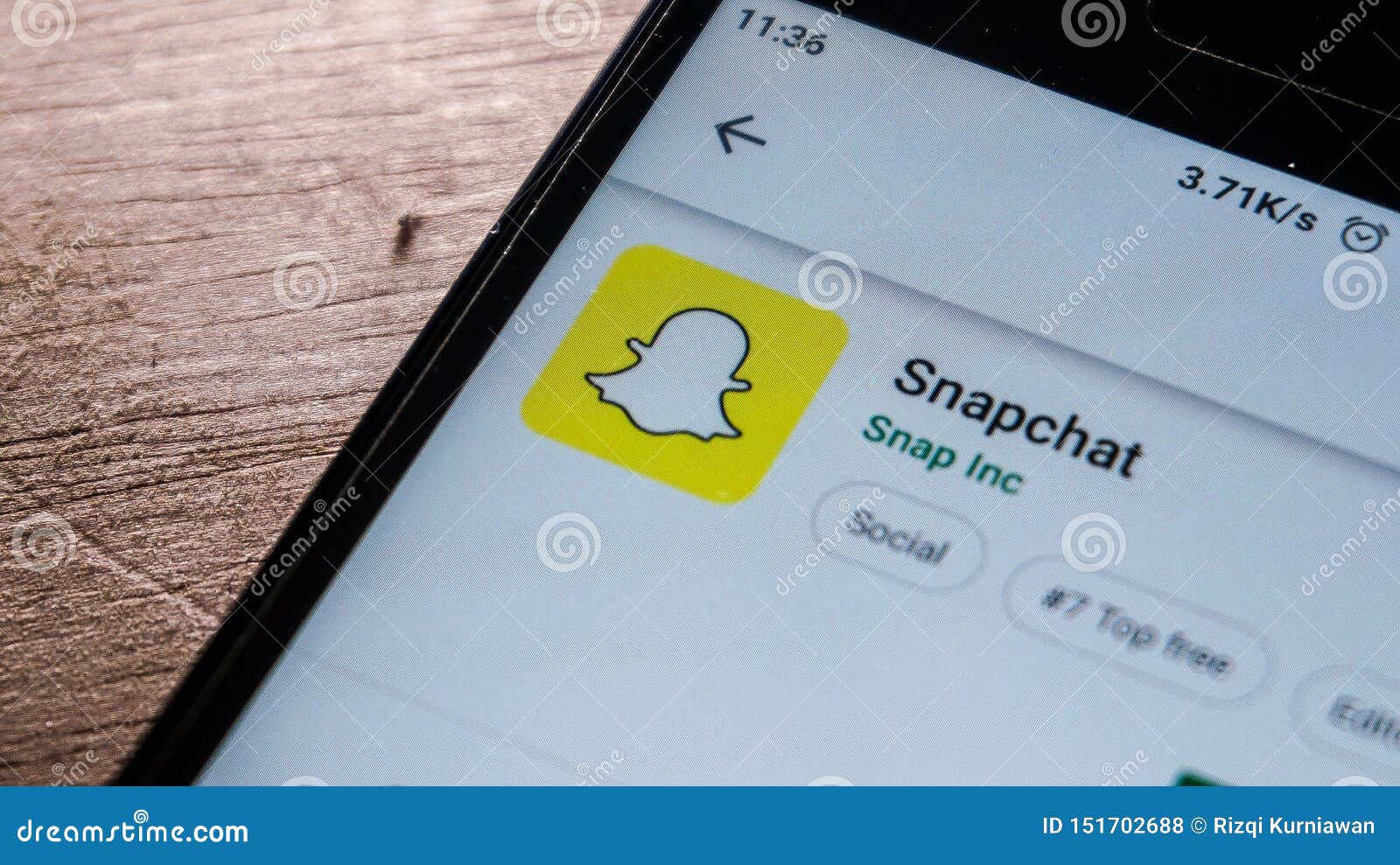 Snapchat app in play store editorial stock photo. Image of close ...
