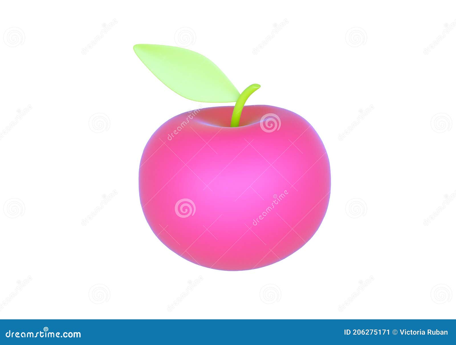 Magenta Apple Isolated on White Stock Image - Illustration of rich ...