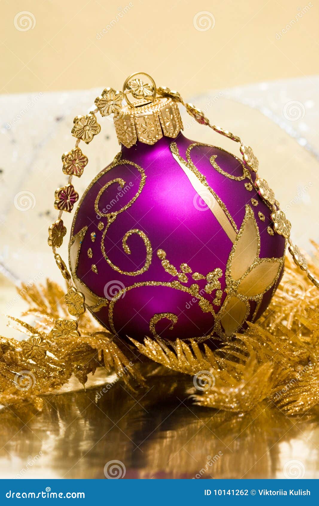 Magenta ball stock photo. Image of branch, magenta, decorate - 10141262