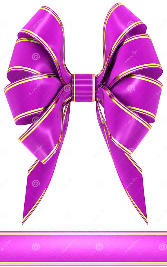 Magenta bow stock illustration. Illustration of illustrations - 21676913