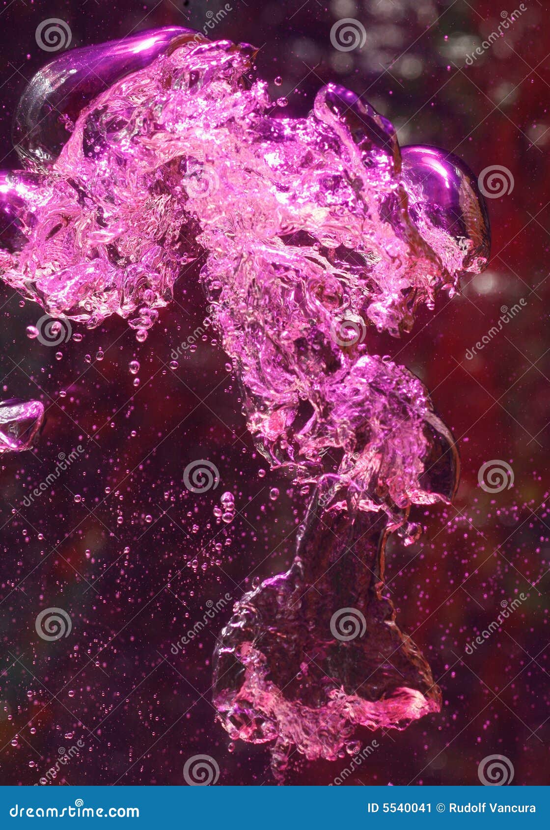 Magenta Bubbles stock image. Image of rises, float, dark - 5540041